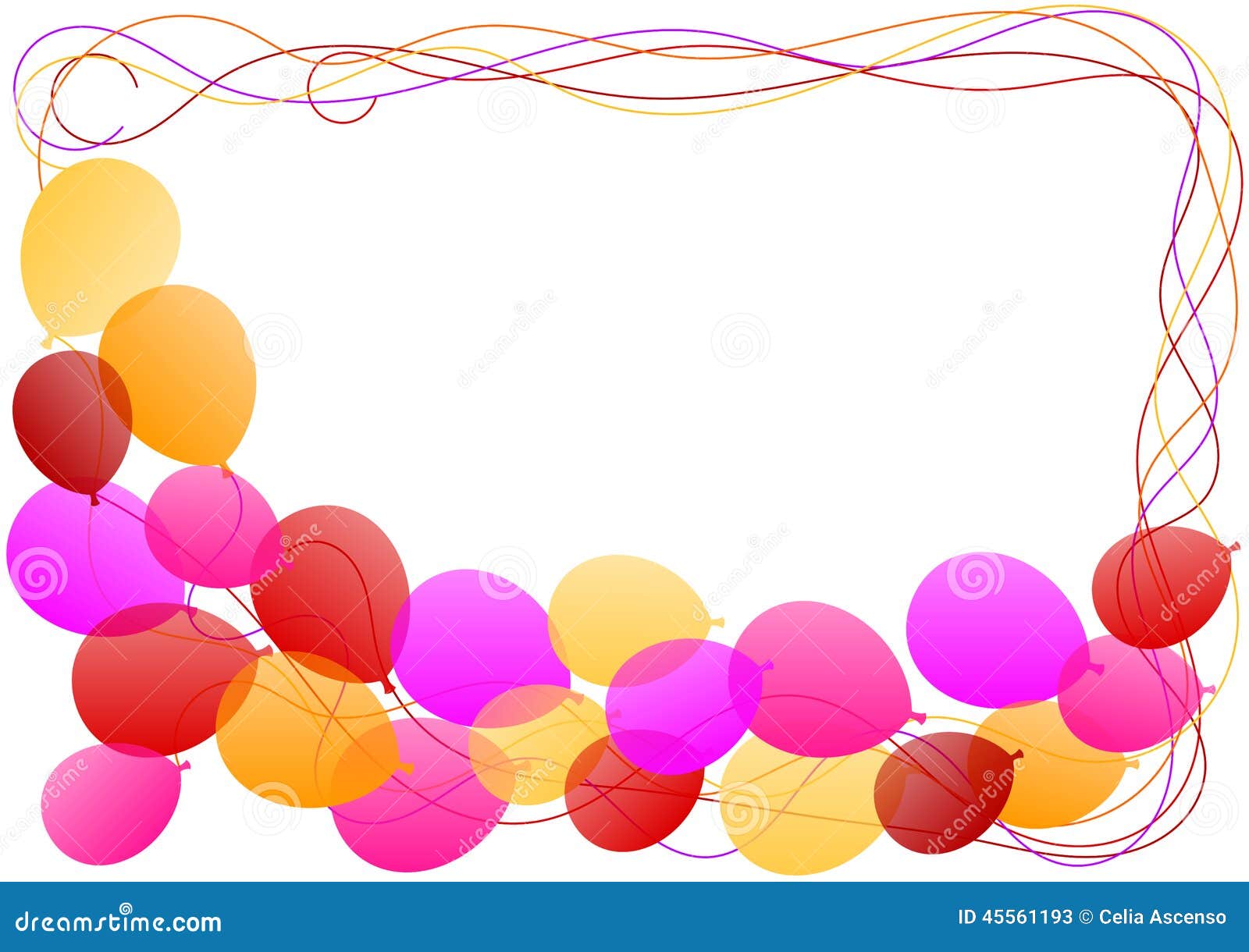 Balloons Border / Frame Royalty-Free Illustration | CartoonDealer.com ...