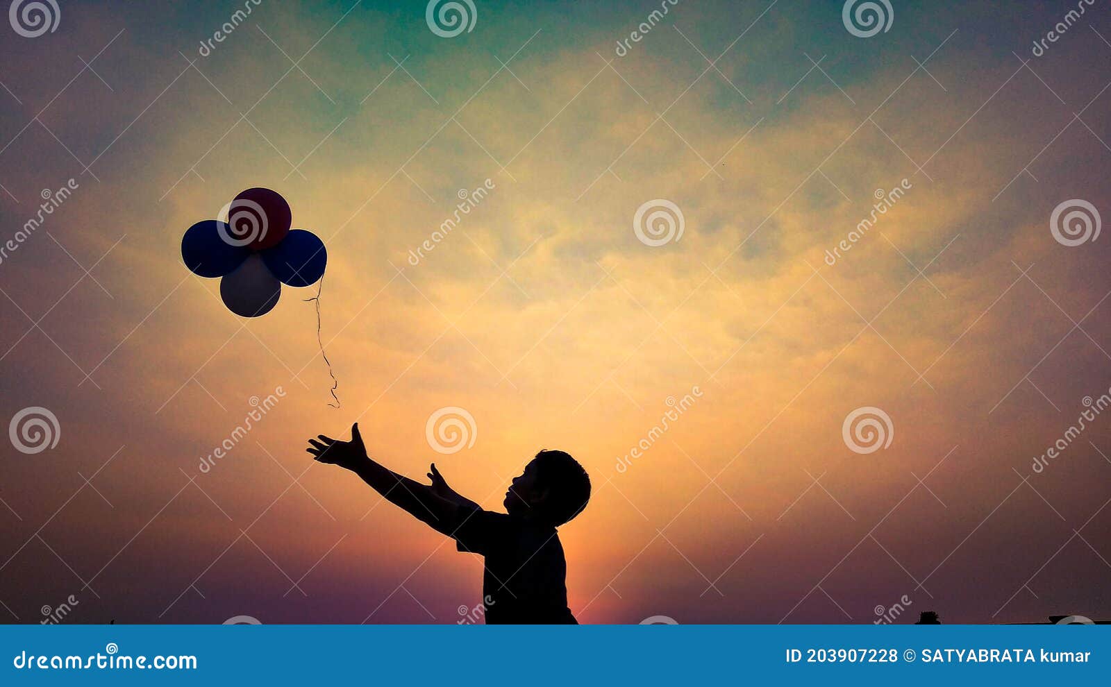 Balloons with boy shadow. editorial stock photo. Image of person ...