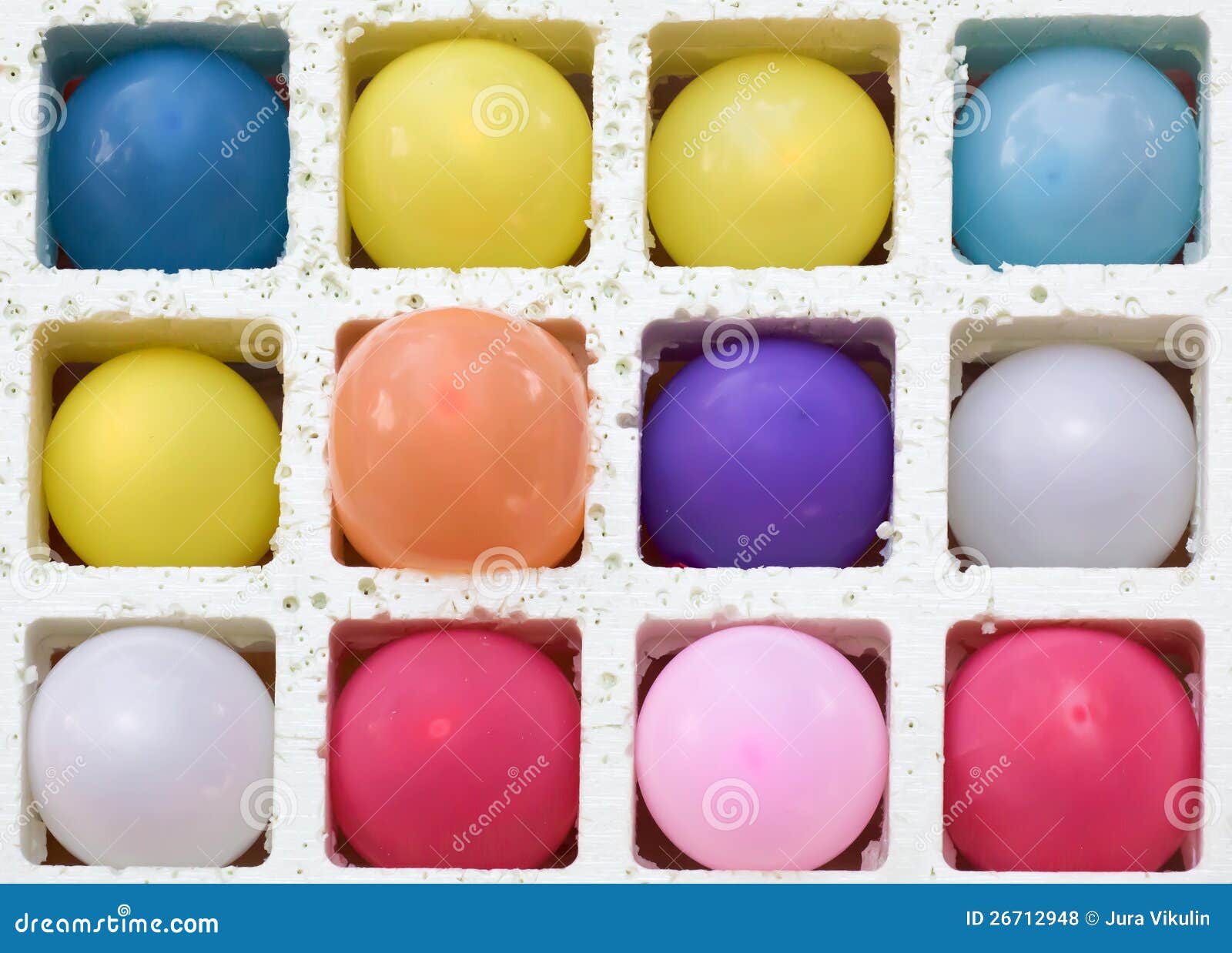 Balloons in cells stock photo. Image of blue, yellow - 26712948