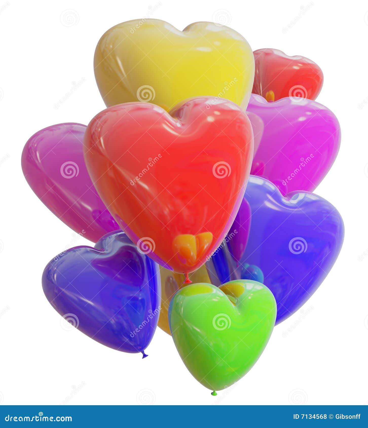 Balloons color heart stock photo. Image of white, party - 7134568