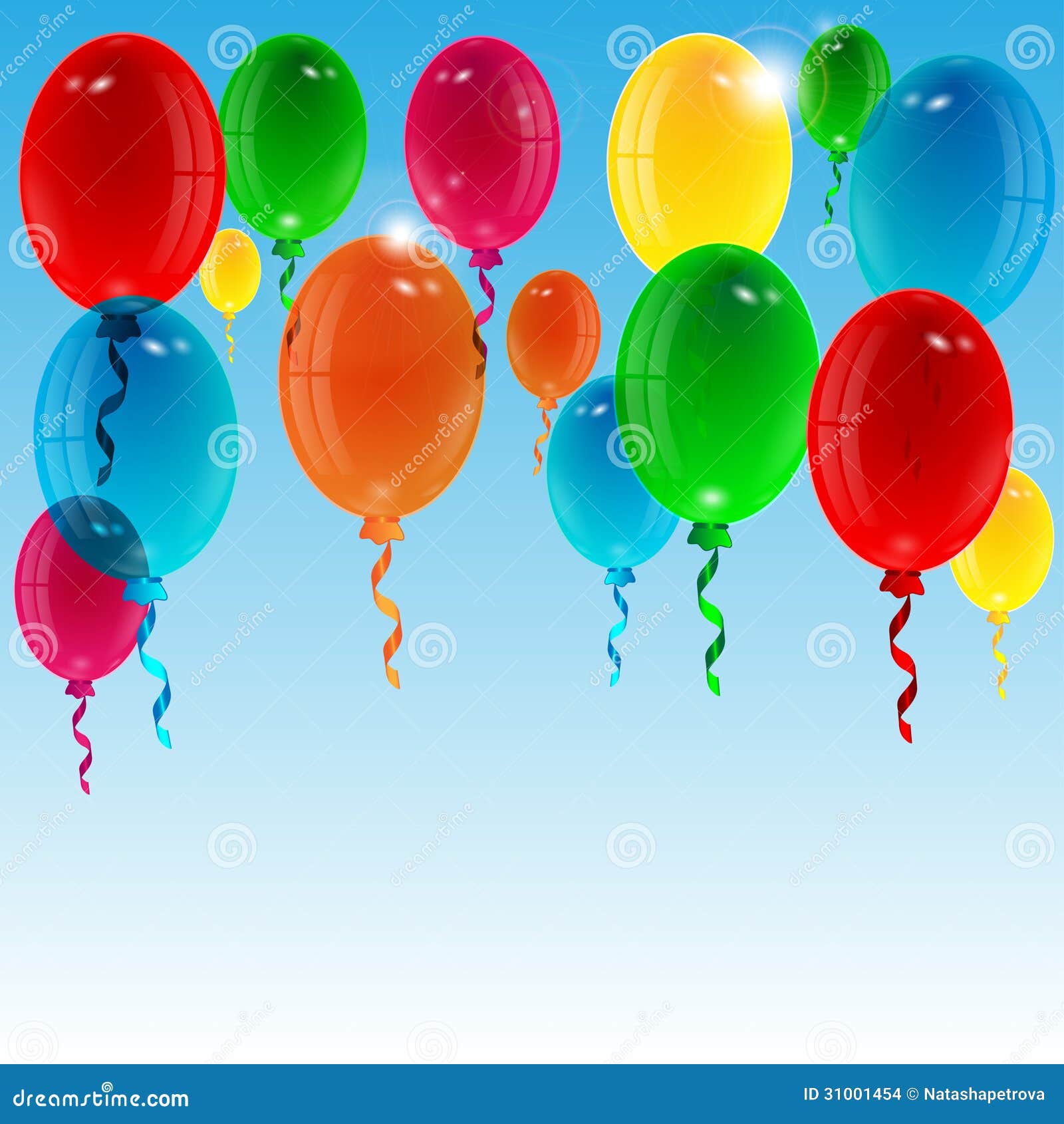 Balloons Of Different Color Stock Images - Image: 31001454