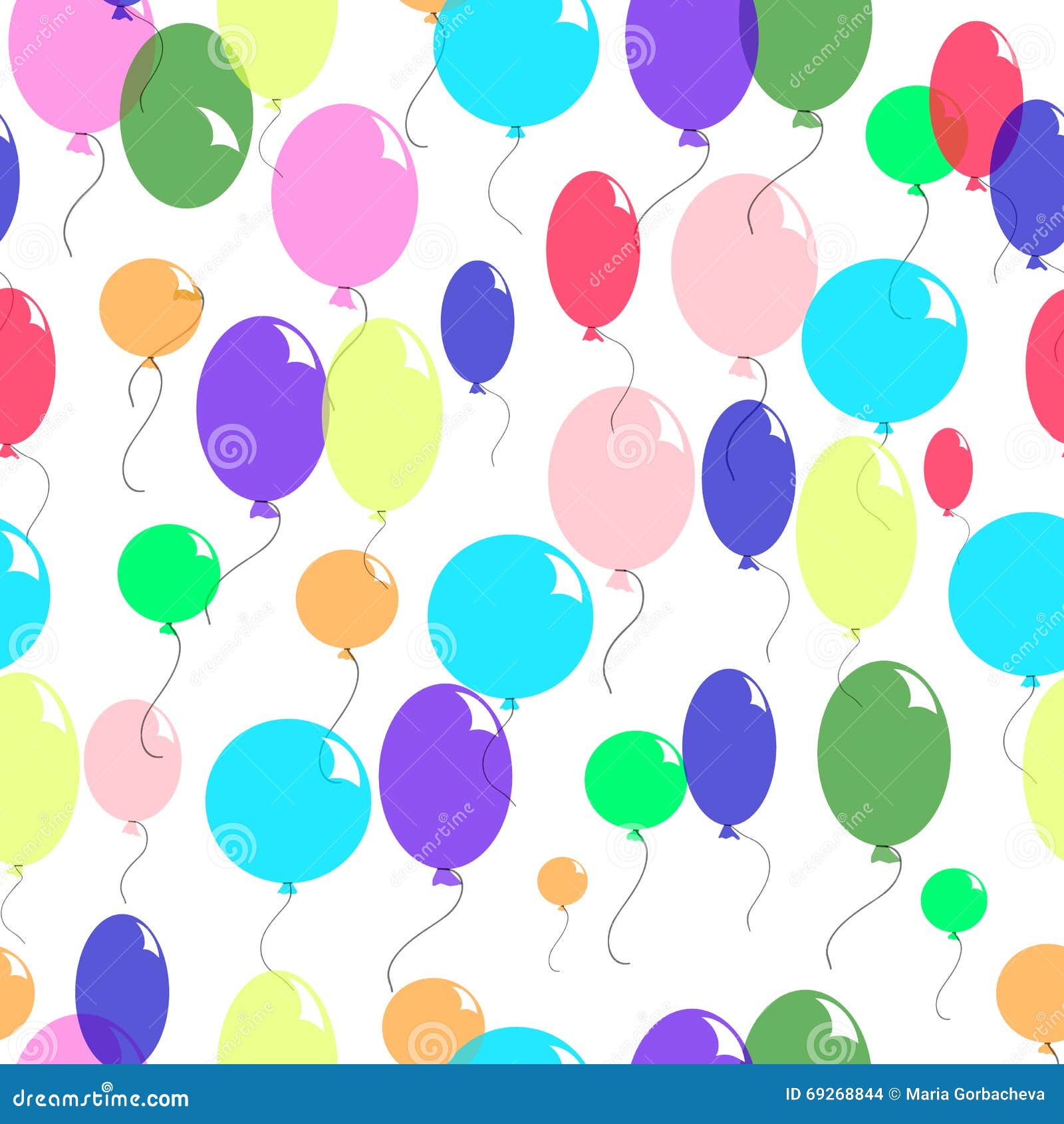 Balloons of Different Colors Stock Vector - Illustration of cartoon ...