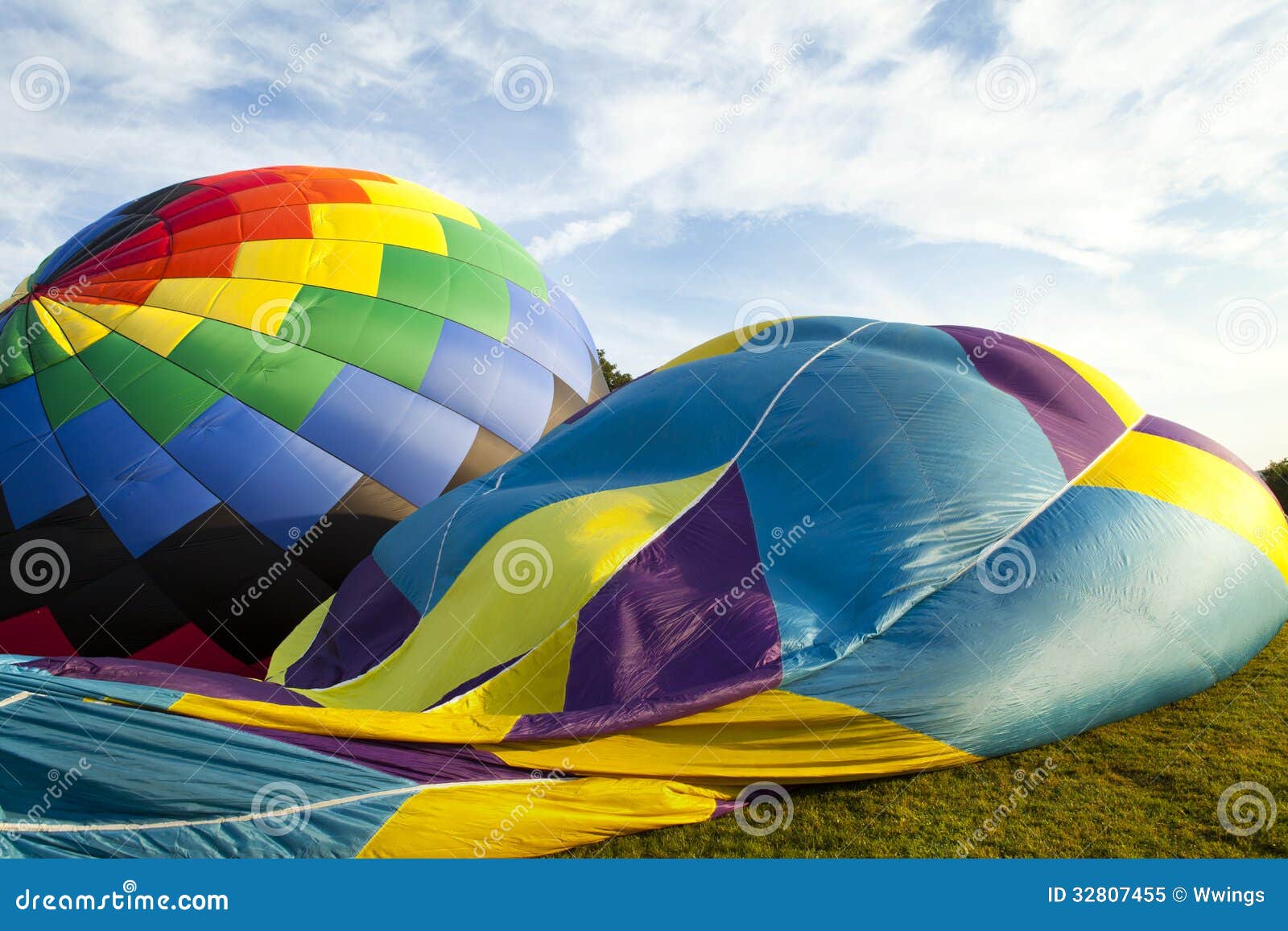 Balloons down stock image. Image of flight, inflate, envelope - 32807455