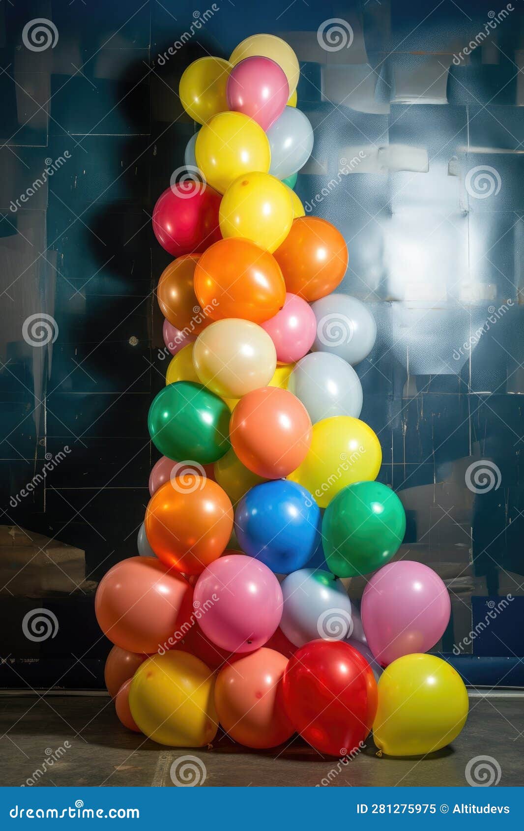 Balloons Expanding in Various Stages of Inflation Stock Illustration ...