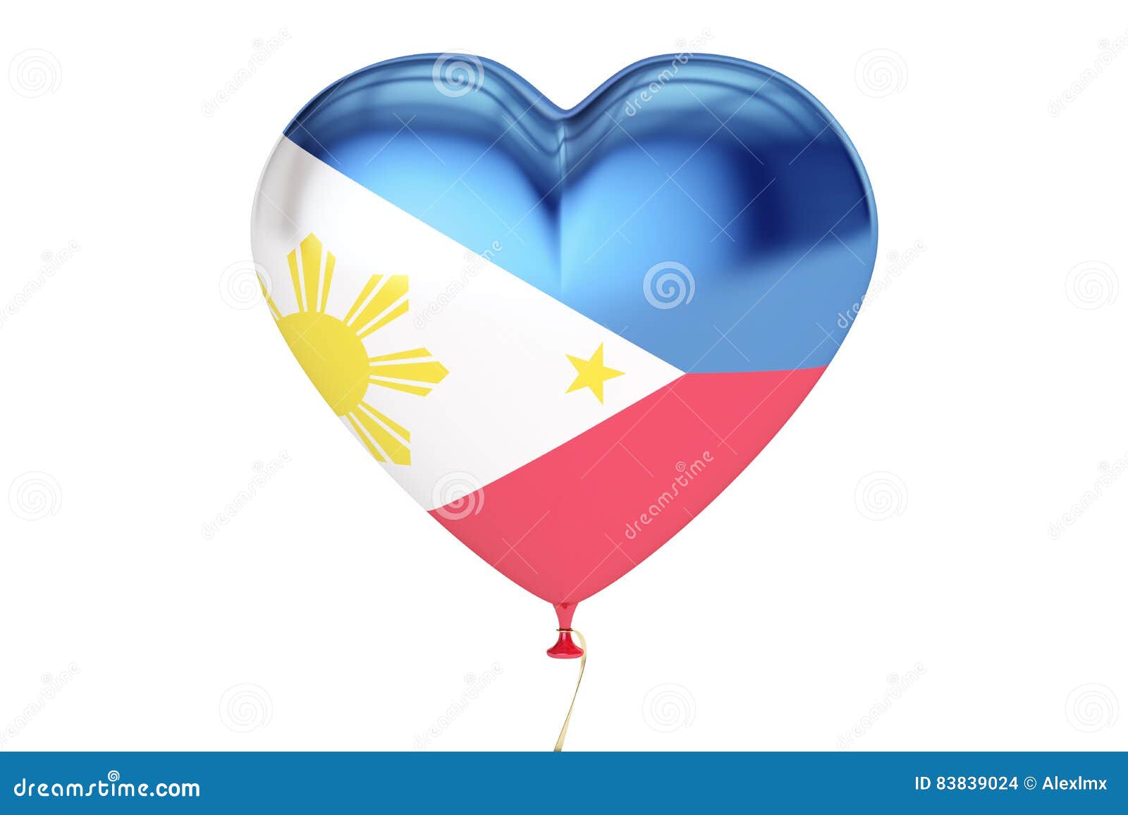 Balloons with Flag of Philippines, Holiday Concept. 3D Rendering Stock ...
