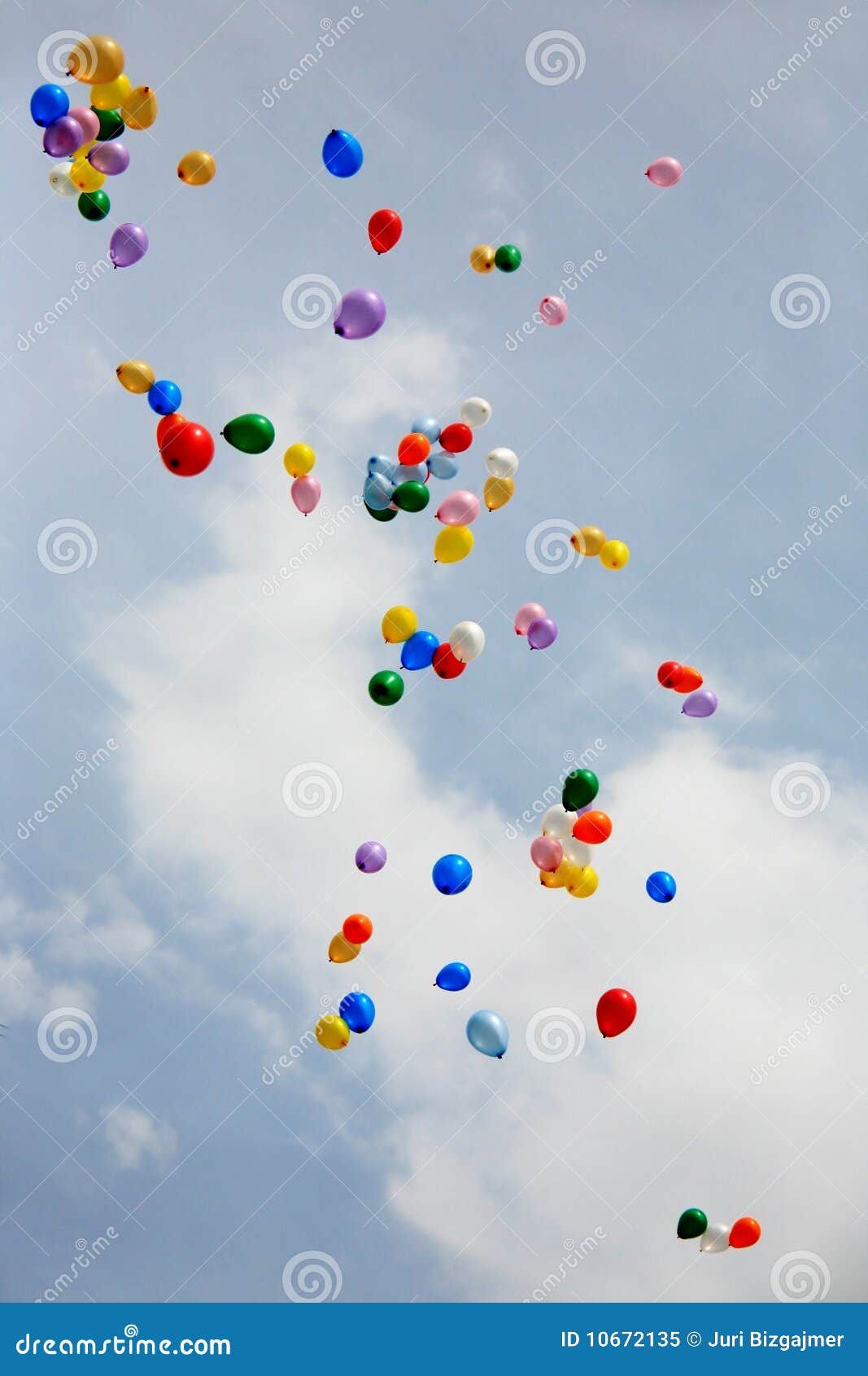 Balloons flying stock image. Image of coloured, colour - 10672135