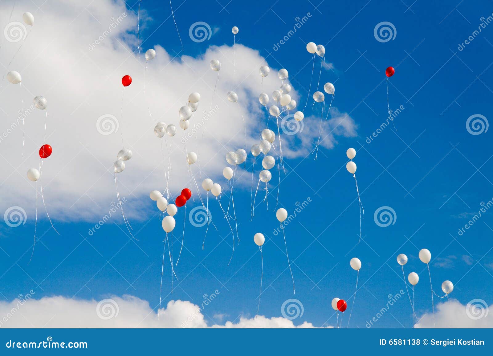 Balloons flying to the sky stock photo. Image of freedom - 6581138
