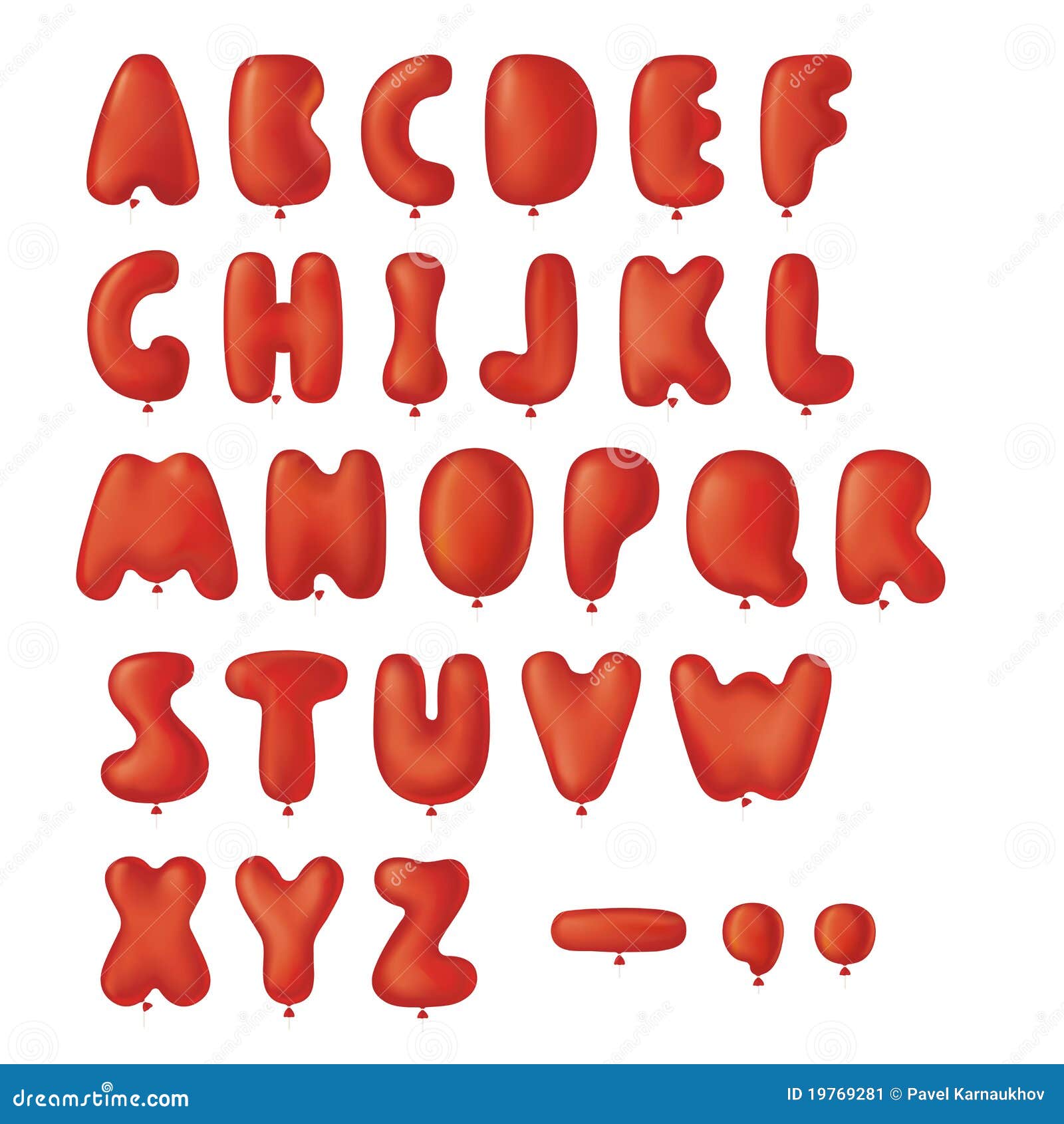 Balloons font set stock vector. Illustration of balloon - 19769281