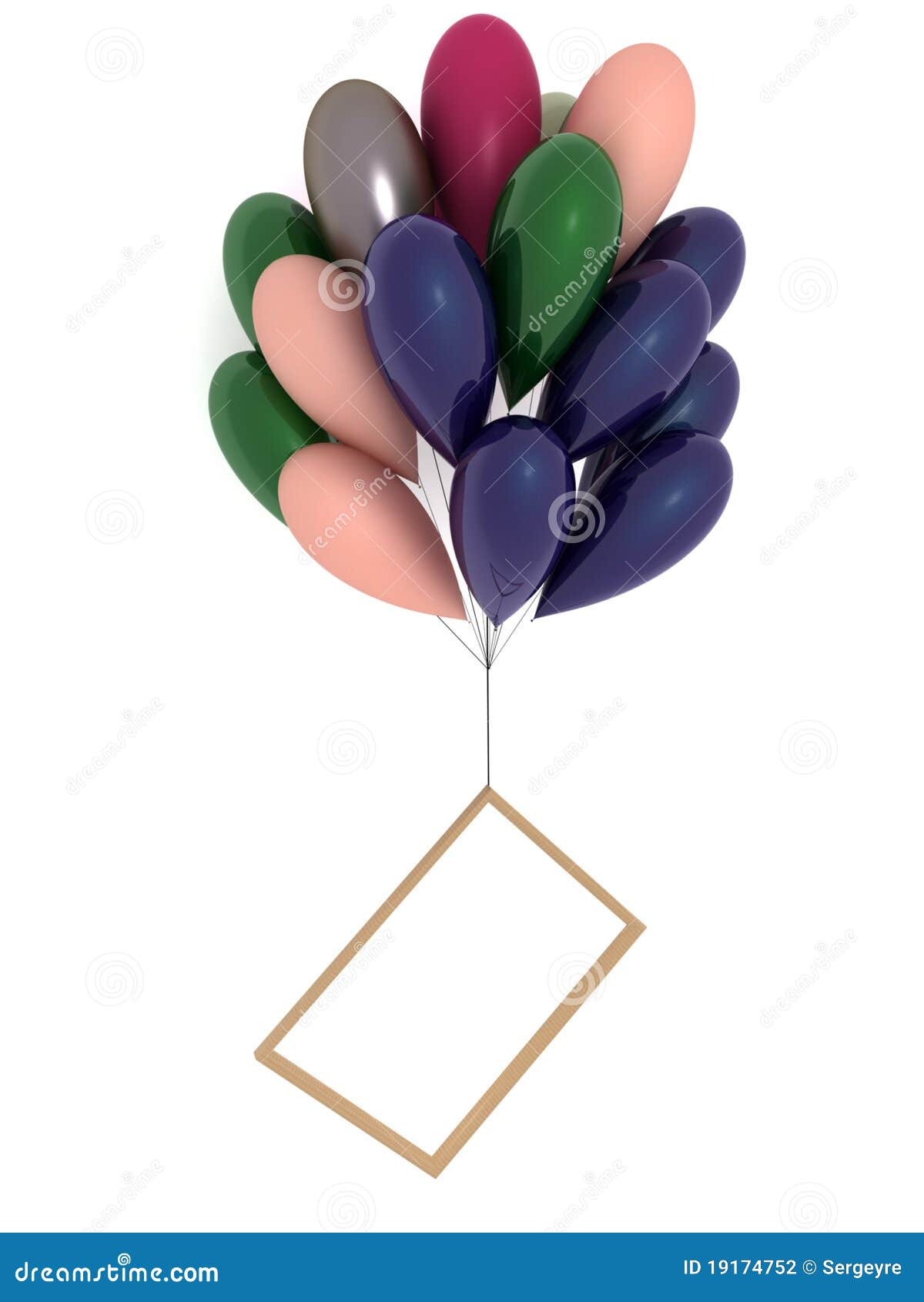 Balloons and frame stock illustration. Illustration of style - 19174752