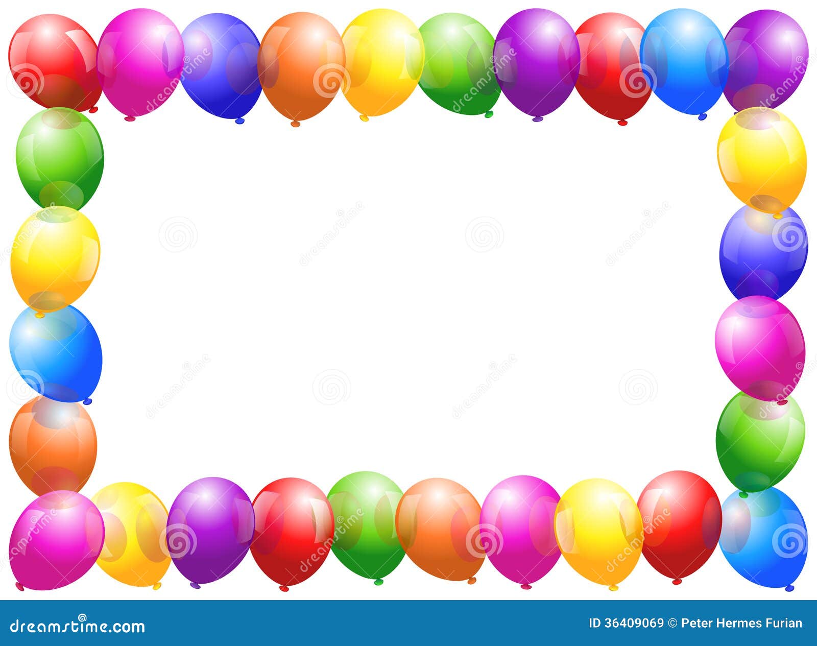 Balloons Frame stock vector. Illustration of bubble, circus - 36409069