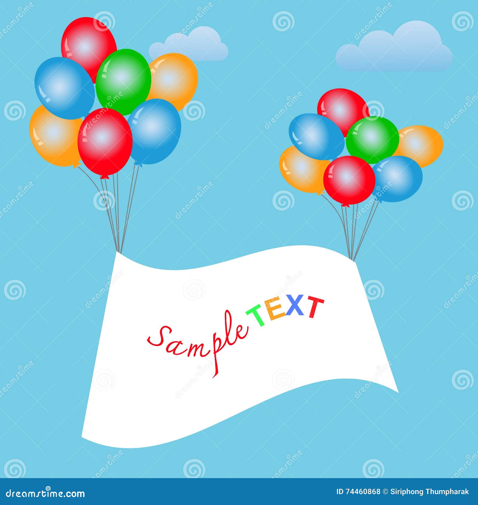 Balloons Frame Composition with Space for Your Text. Stock Vector ...