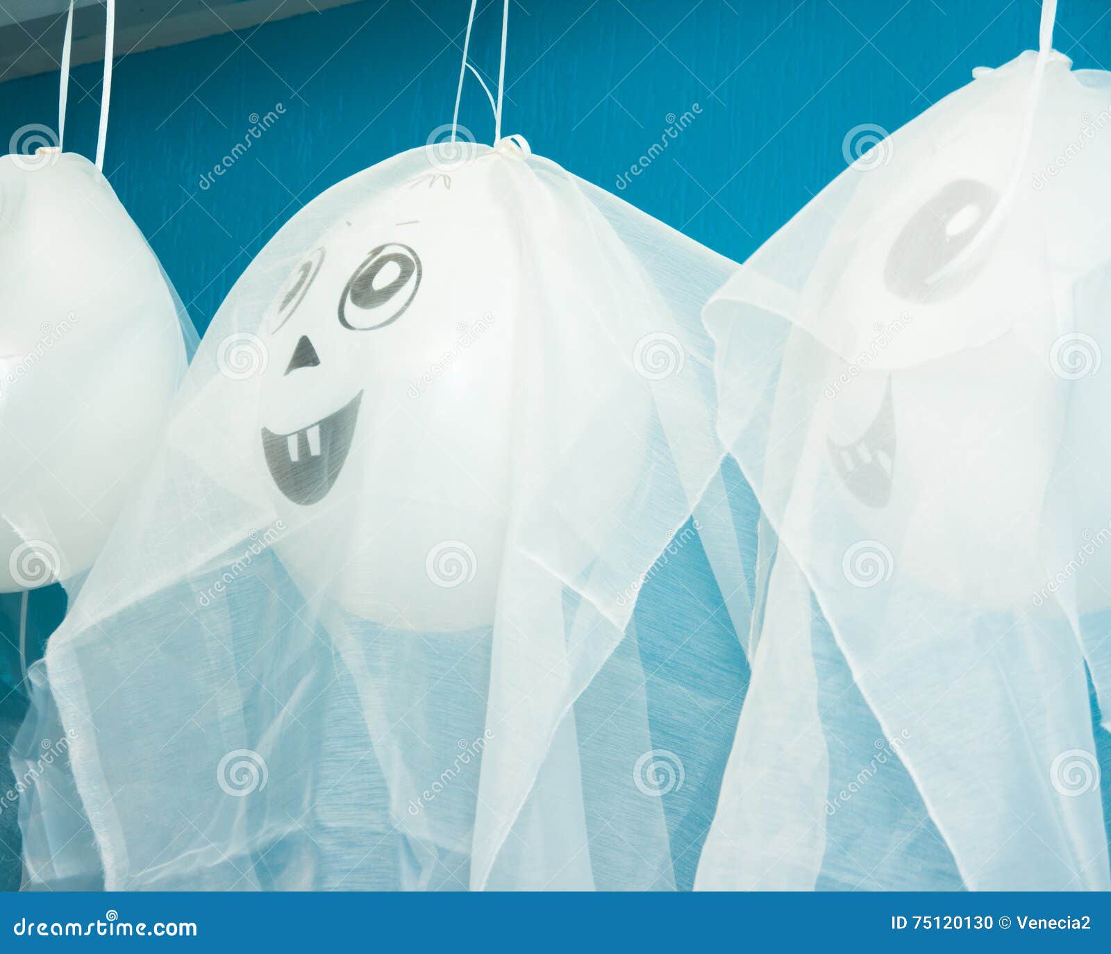 Balloons Ghost for Party Halloween Stock Photo - Image of fear ...