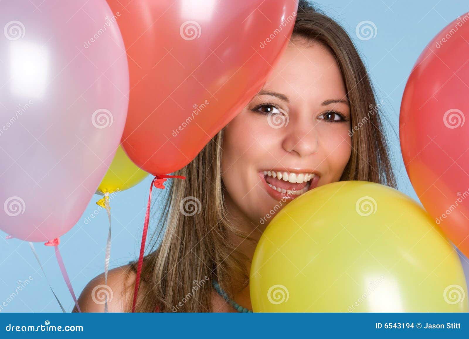 Balloons Girl stock photo. Image of girl, birthday, teenager - 6543194