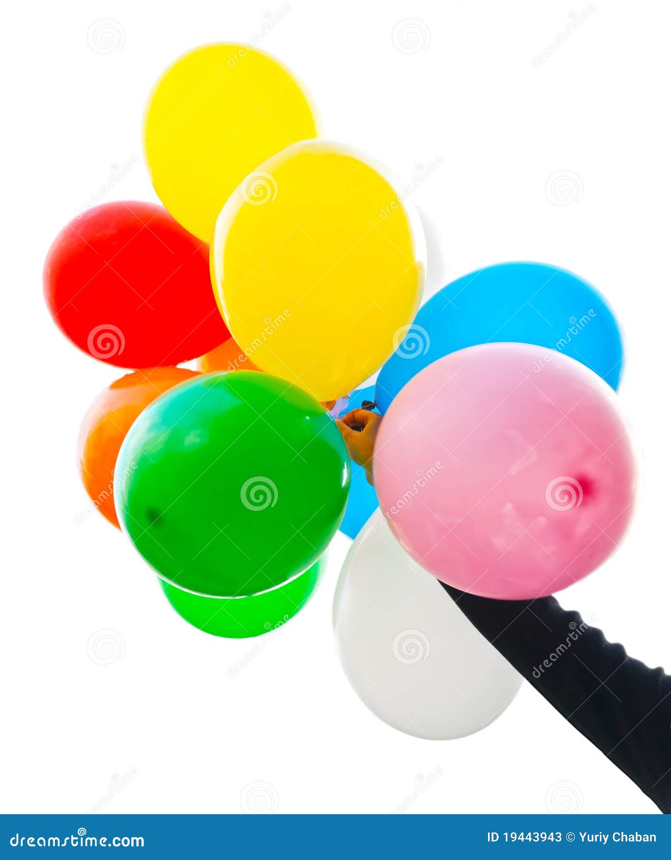 Balloons in hand stock image. Image of levitation, festive - 19443943