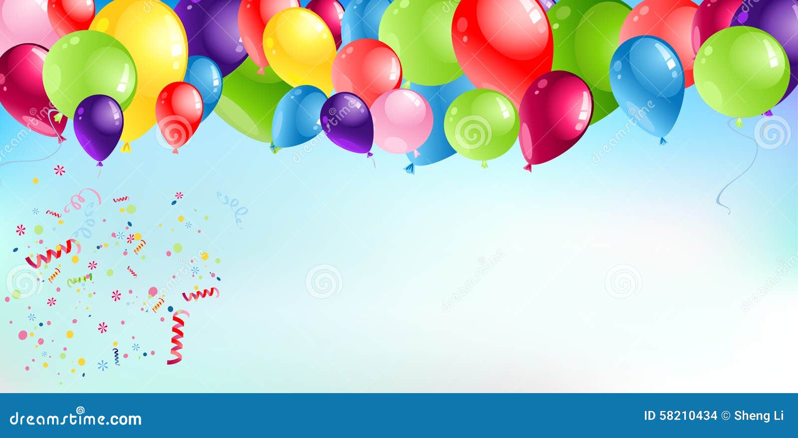 Balloons Header Background stock vector. Illustration of decoration ...