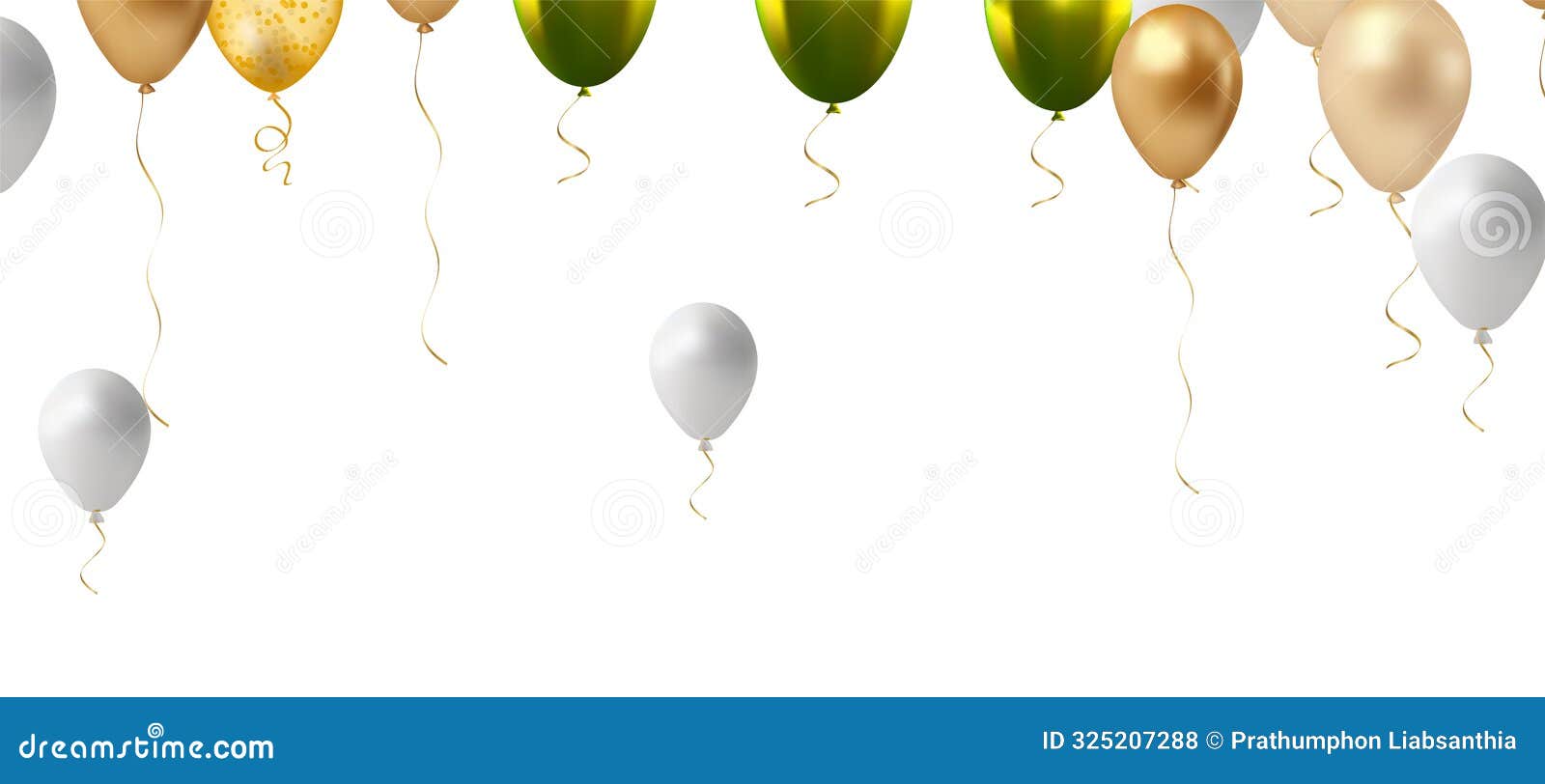 Balloons Header Background. Party Card with Colourful Balloons Stock ...
