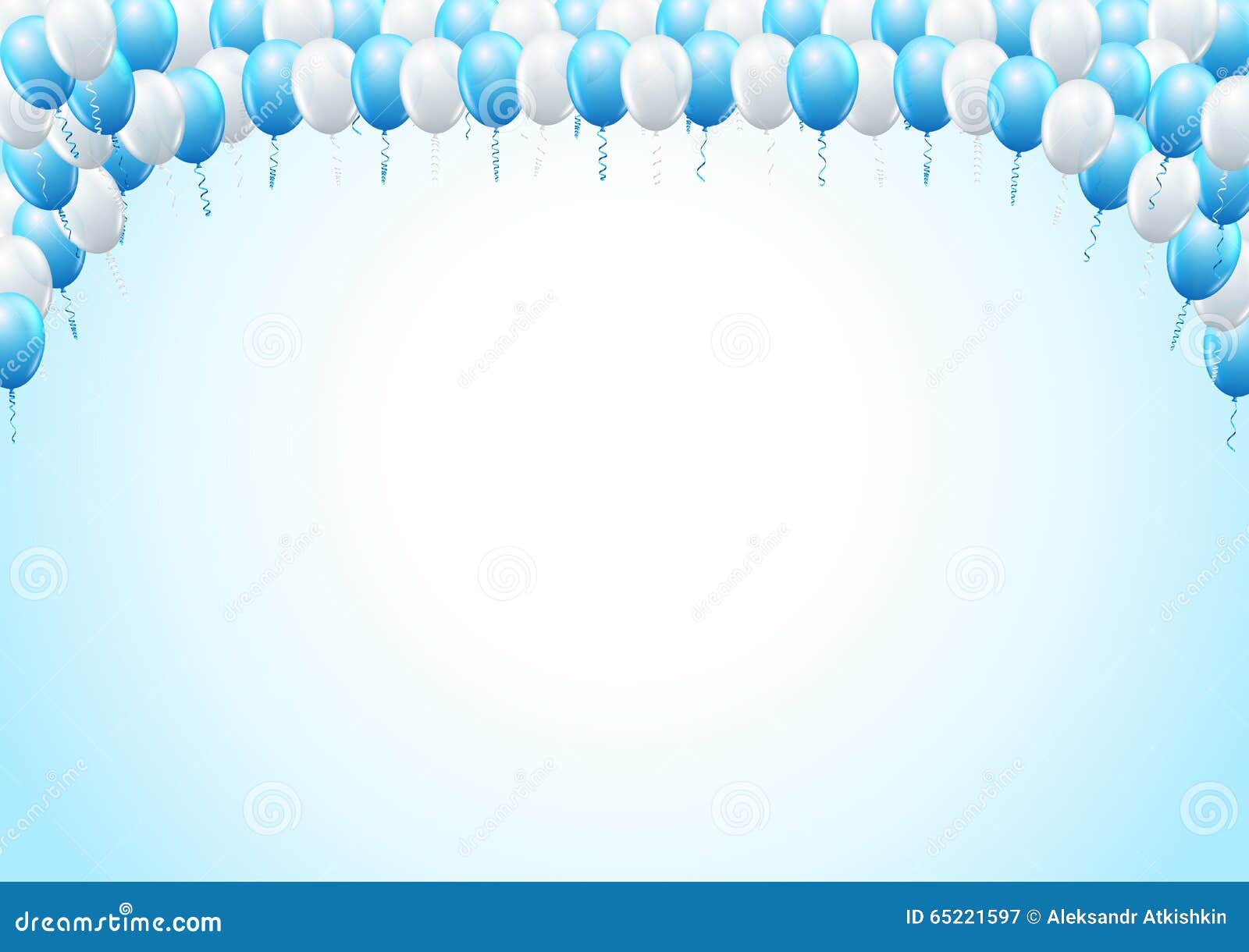 Balloons header template stock vector. Illustration of birthday - 65221597