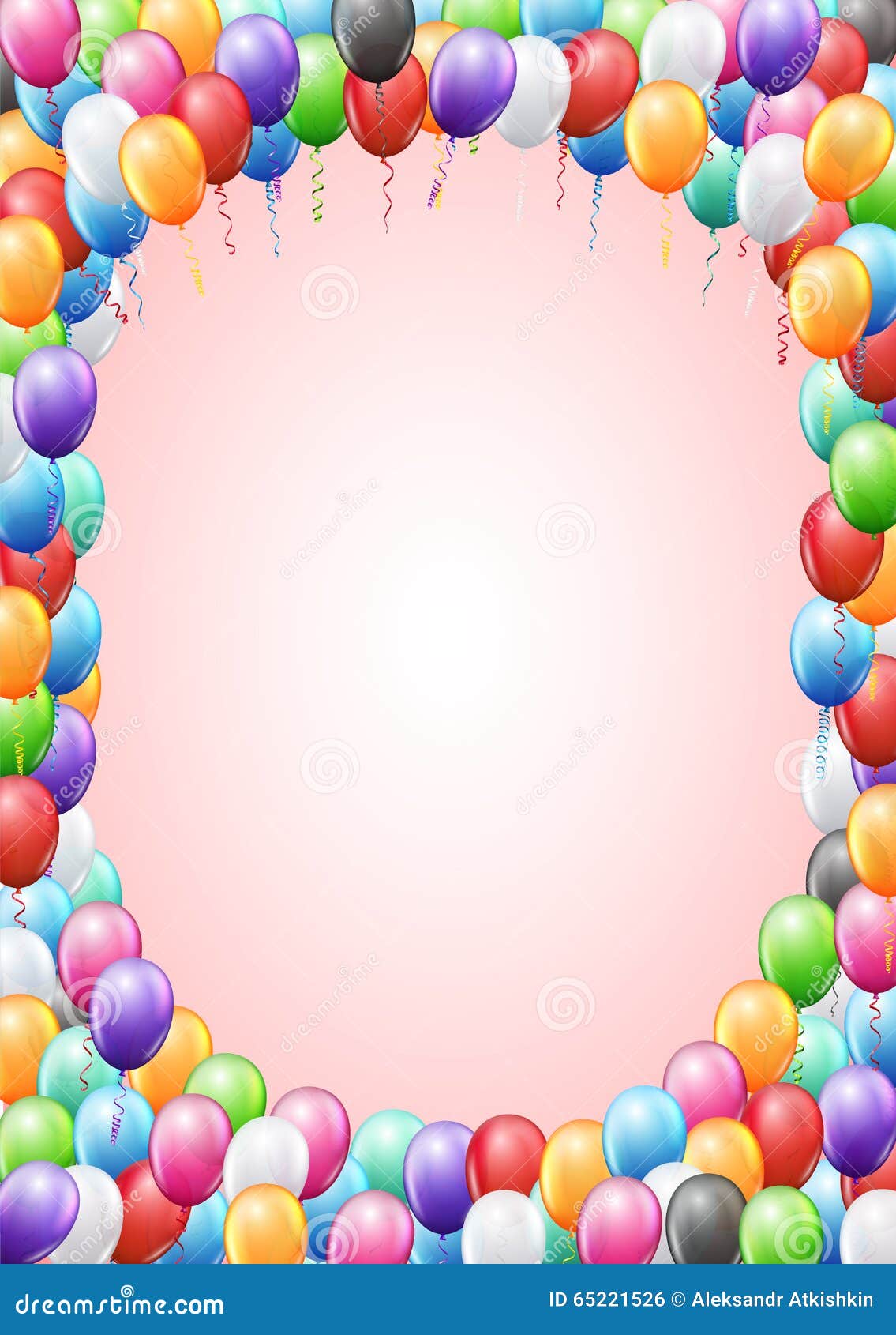Balloons header template stock vector. Illustration of frame - 65221526