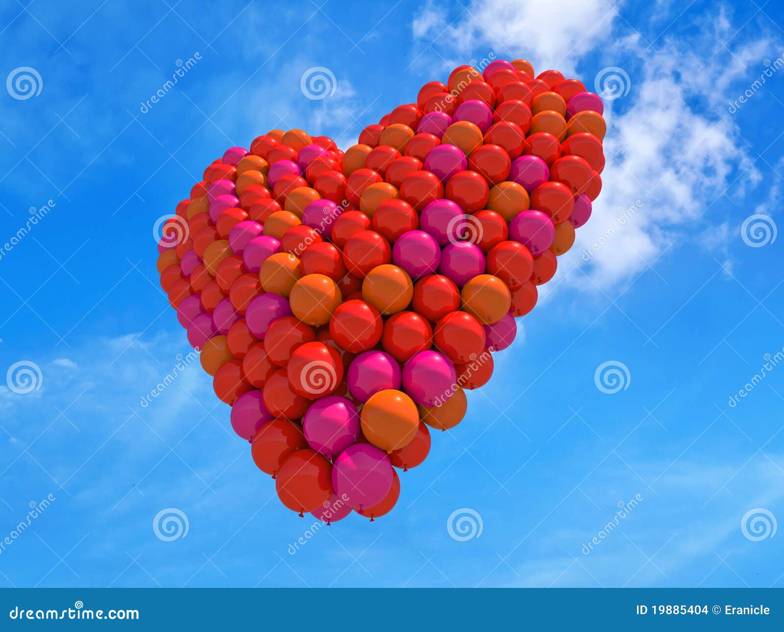Balloons heart stock illustration. Illustration of flight - 19885404