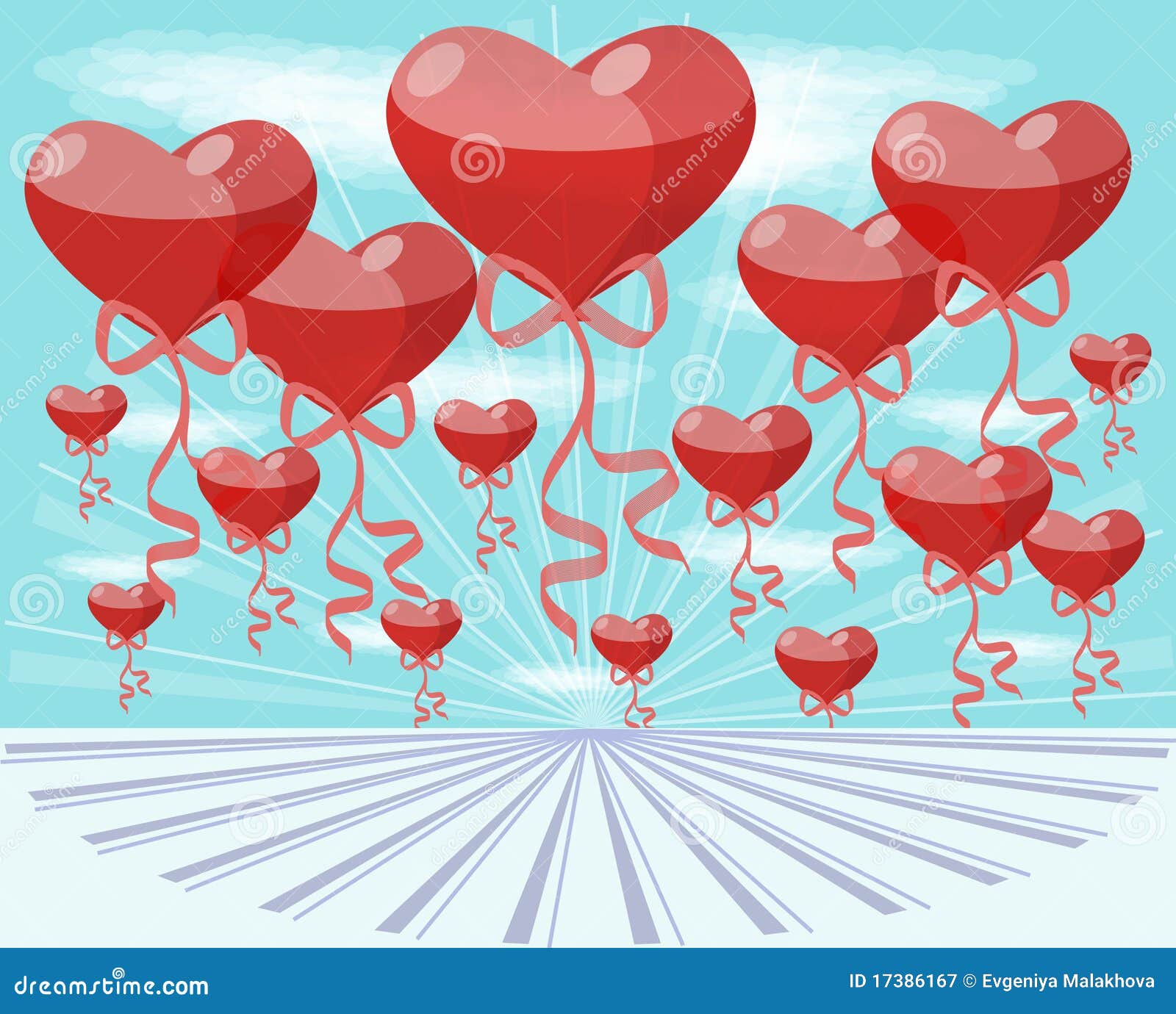 Balloons hearts stock vector. Illustration of cartoon - 17386167