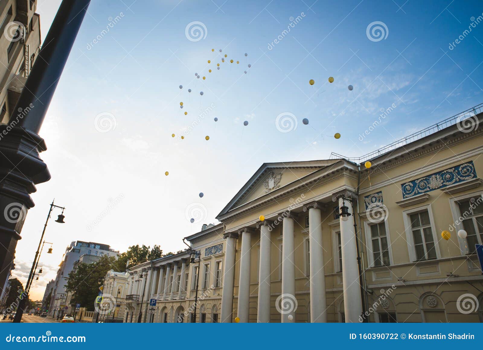 Balloons High School Prom. Balls Sunset Stock Photo - Image of bright ...