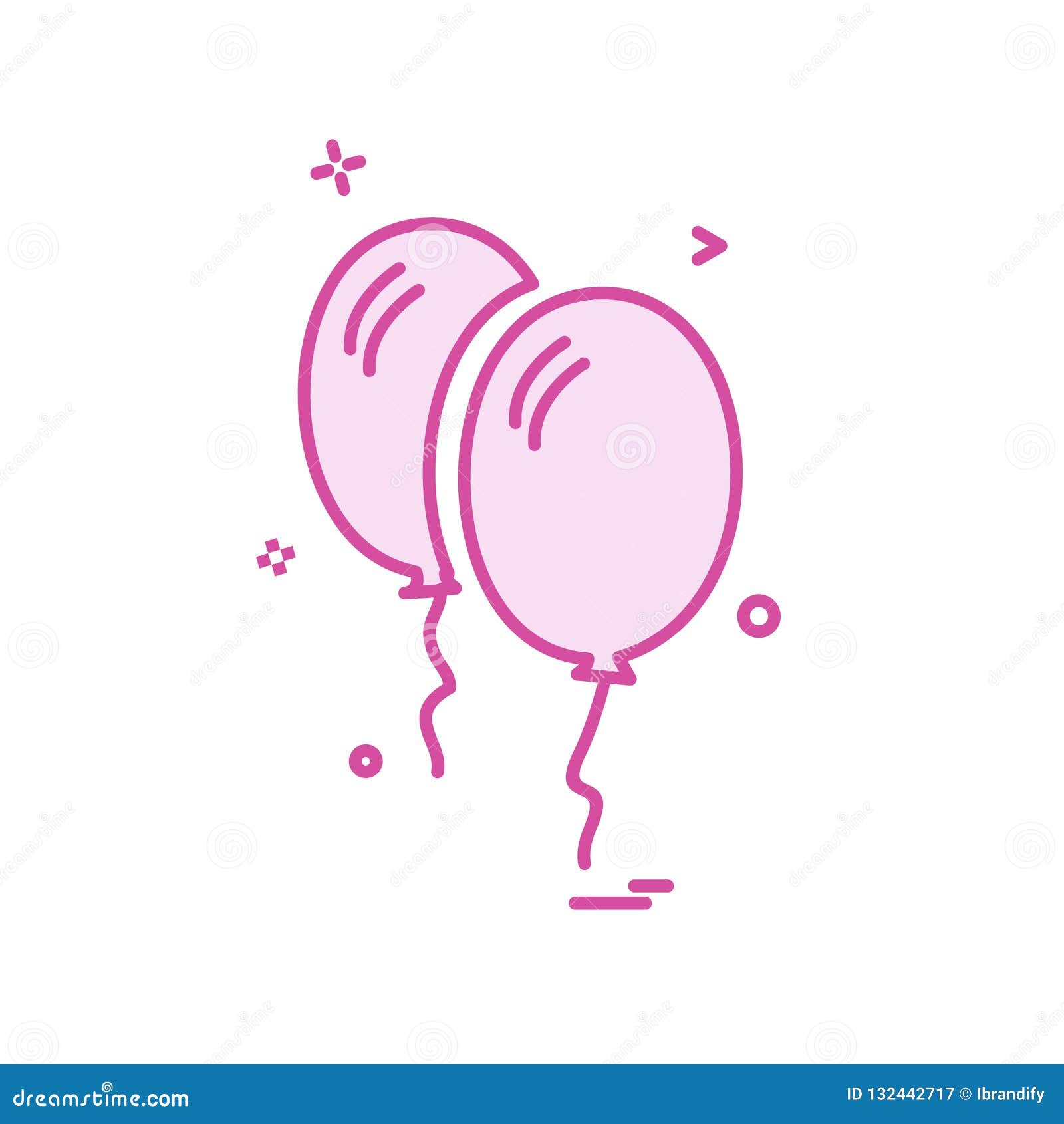 Balloons Icon Design Vector Stock Vector - Illustration of isolated ...