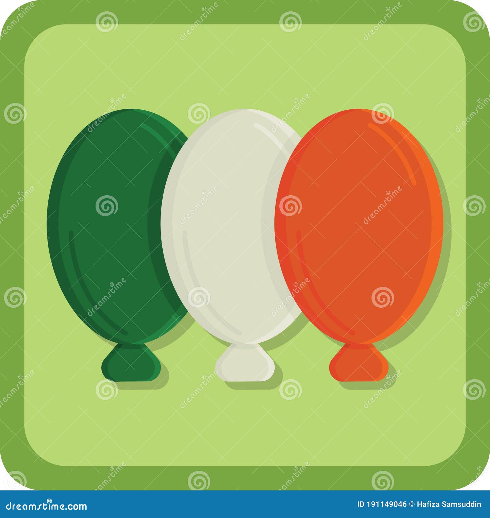Balloons in Irish Flag Colors. Vector Illustration Decorative Design ...