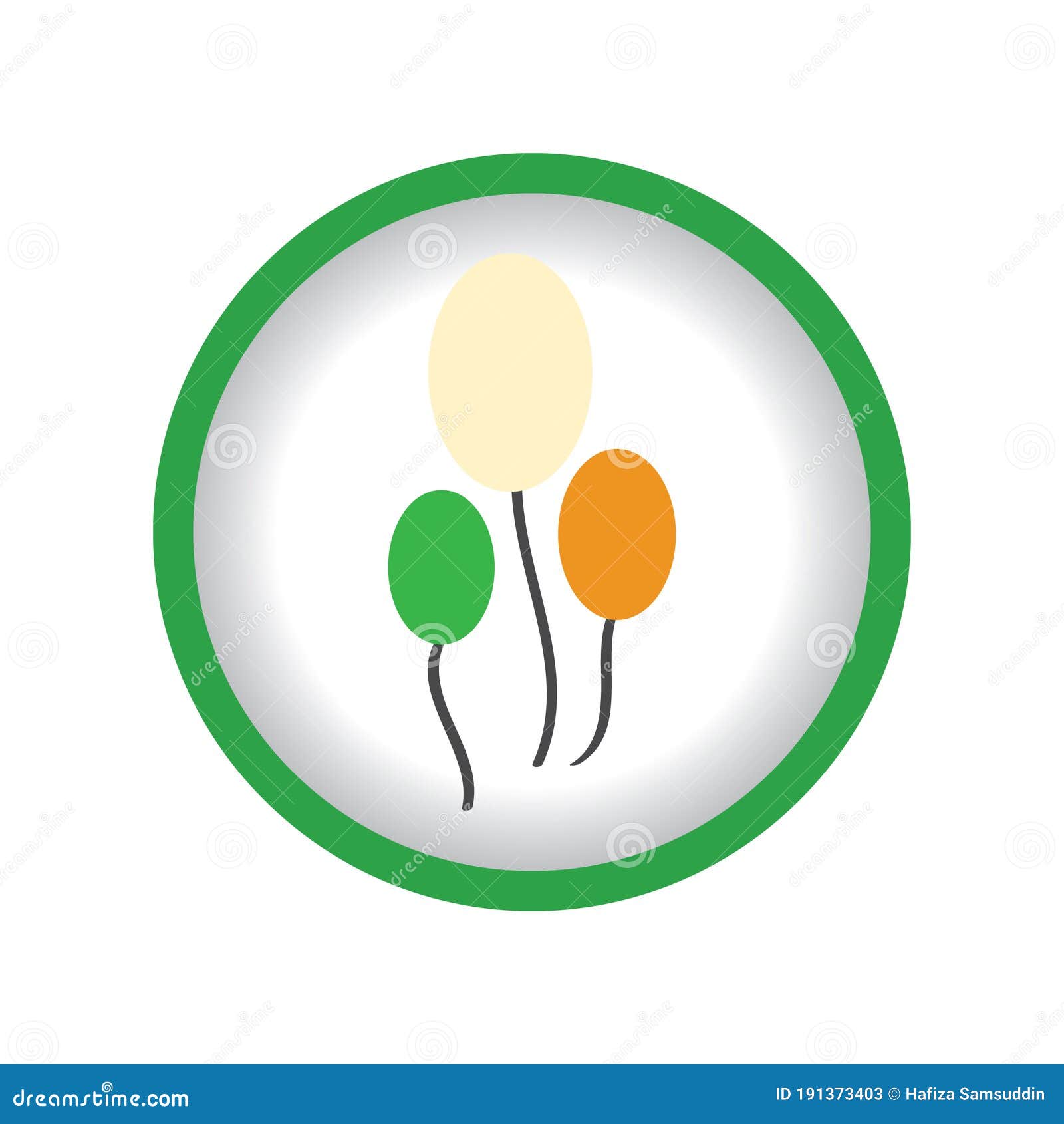 Balloons in Irish Flag Colors. Vector Illustration Decorative Design ...
