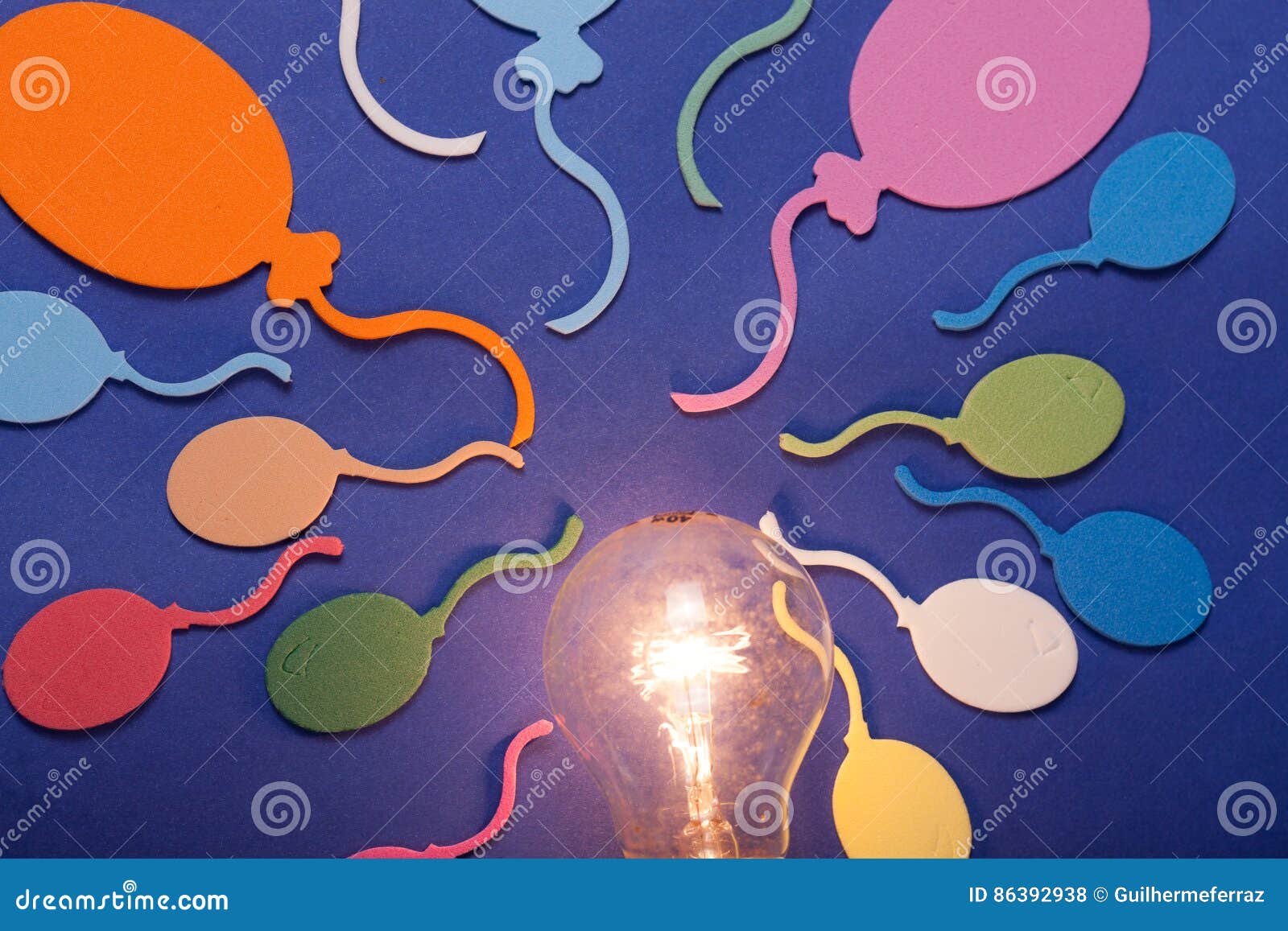 Balloons and lamp stock photo. Image of colors, balloons - 86392938