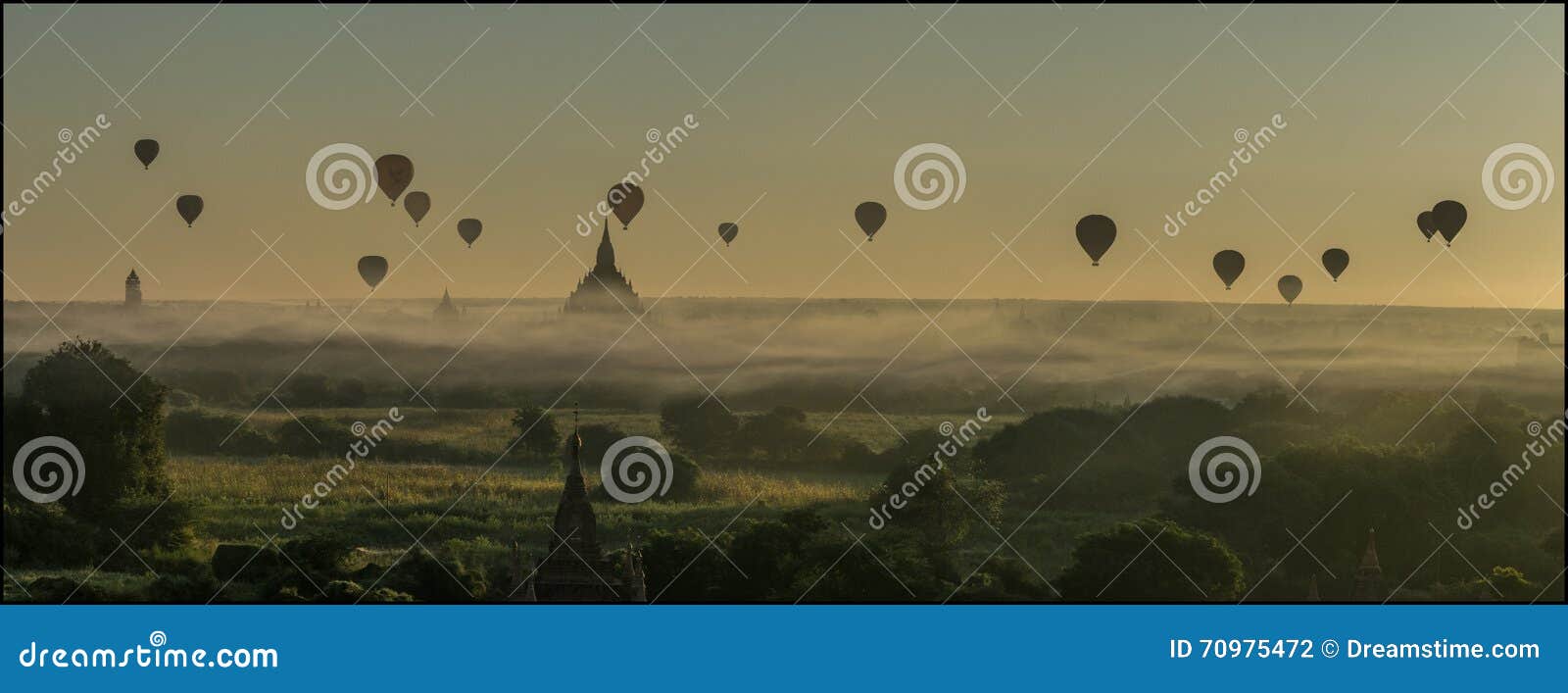 Balloons Over Bagan editorial photography. Image of beautiful - 70975472