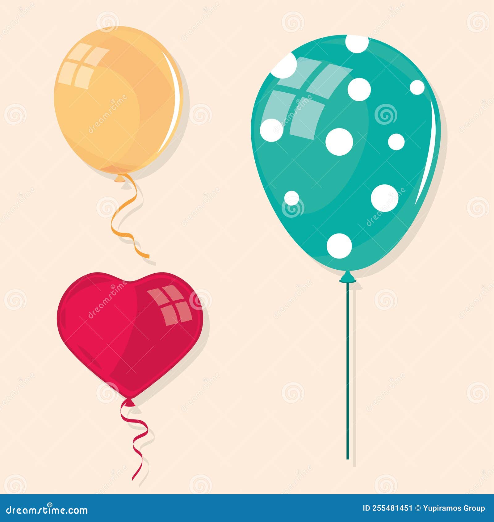Balloons party decoration stock vector. Illustration of balloon - 255481451