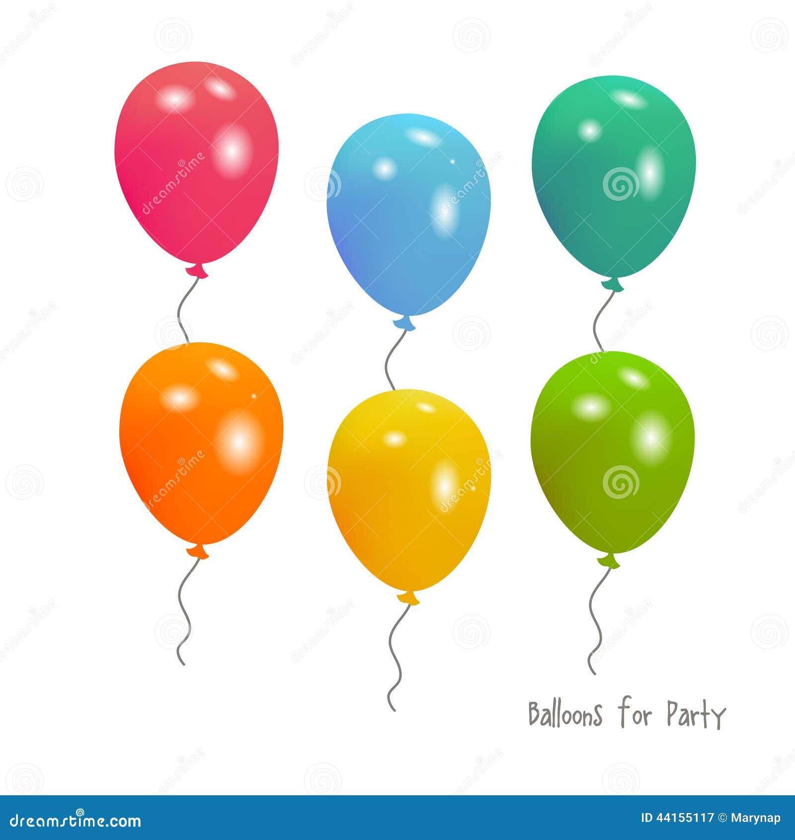 Balloons for party stock vector. Illustration of happy - 44155117