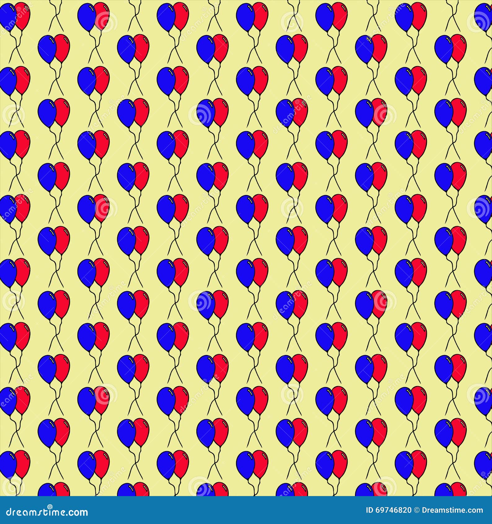 Balloons seamless pattern stock vector. Illustration of beautiful ...