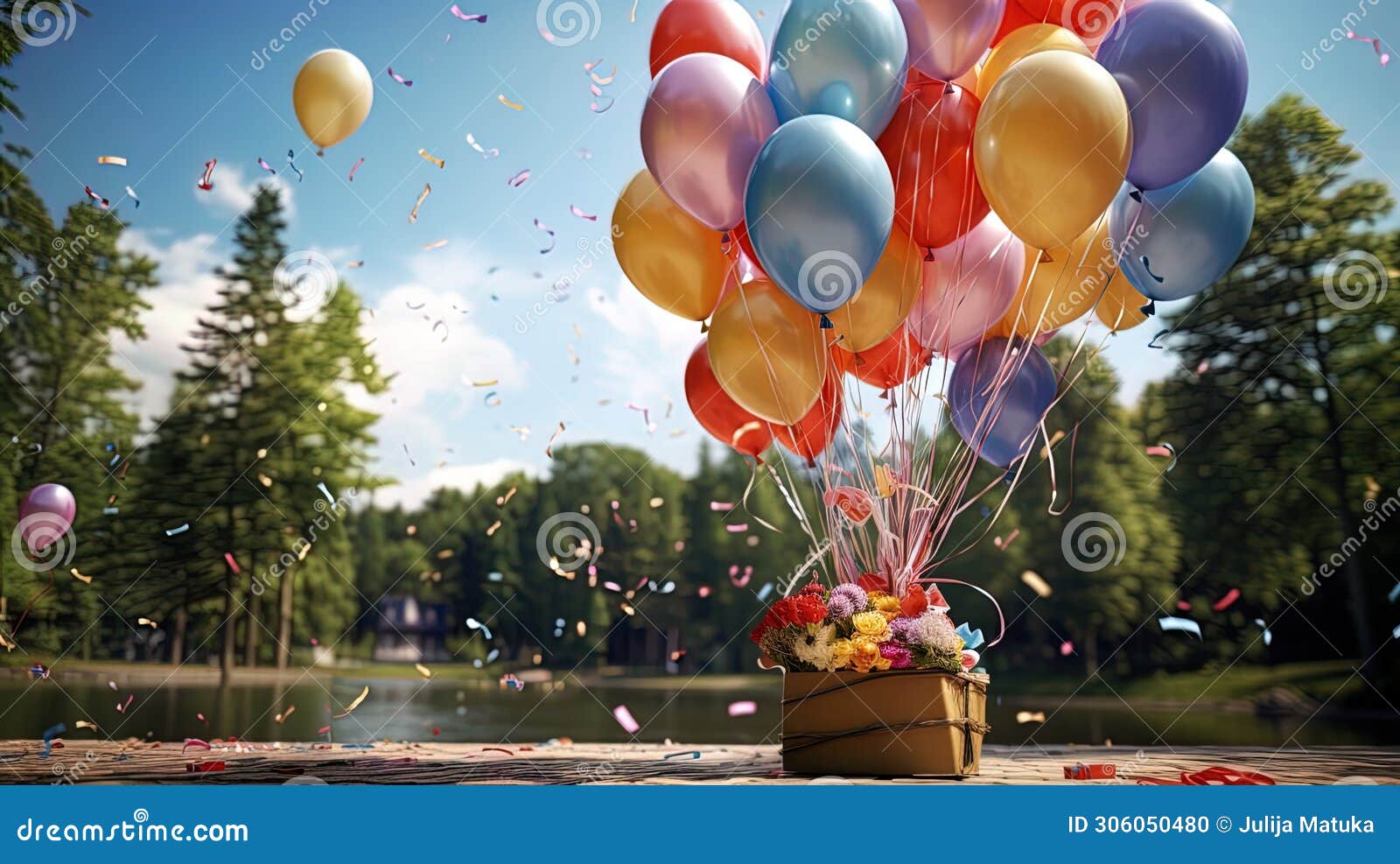 Balloons with Personal Messages and Congratulations Stock Illustration ...