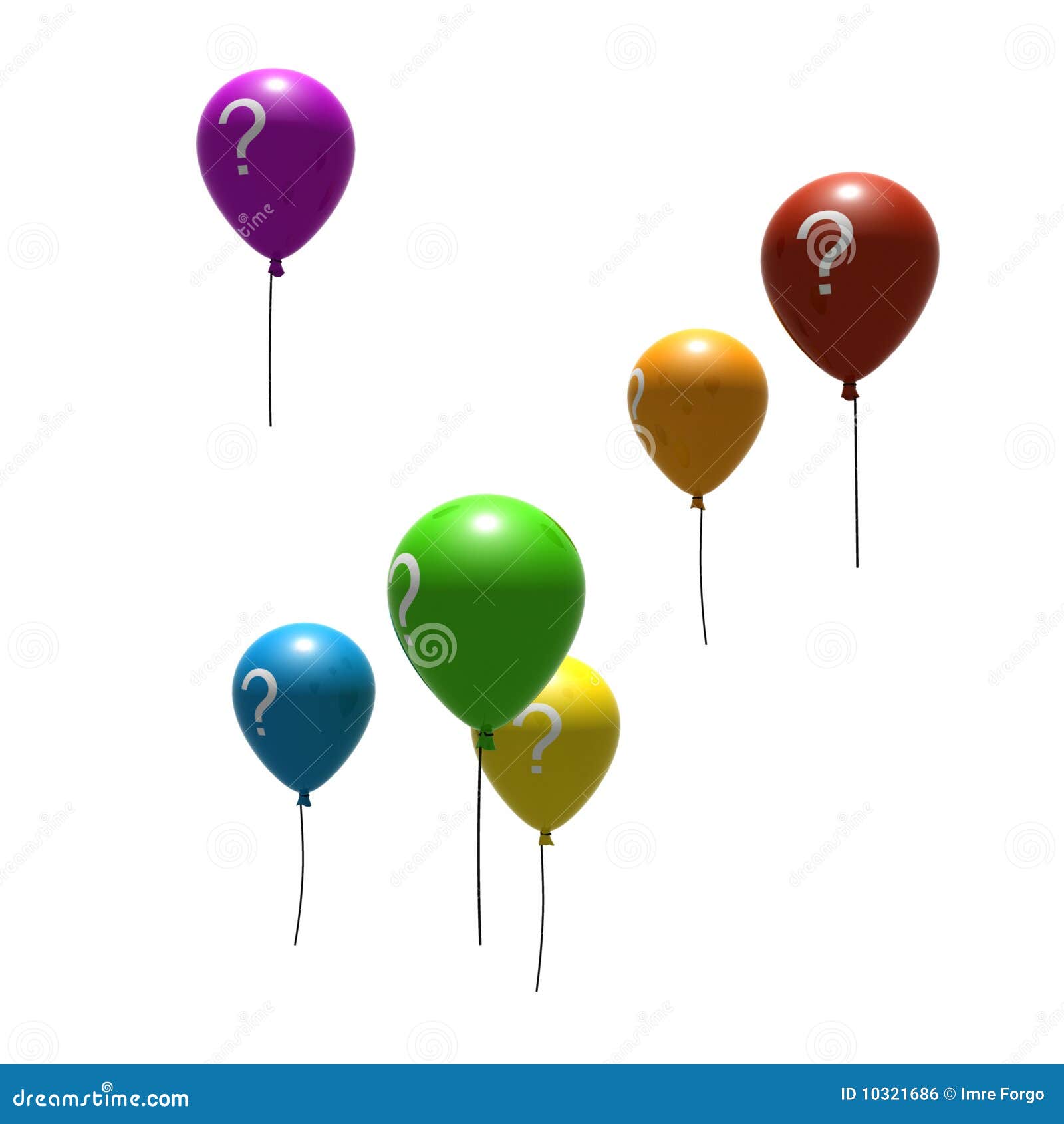 Balloons With Question-mark Symbols Stock Photo | CartoonDealer.com ...