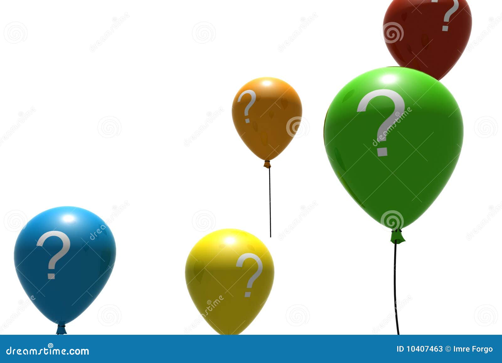 Balloons with Question-mark Symbols Stock Illustration - Illustration ...