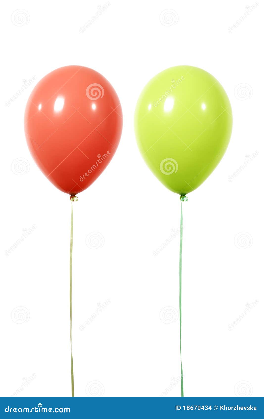 Balloons red and green stock photo. Image of isolated - 18679434