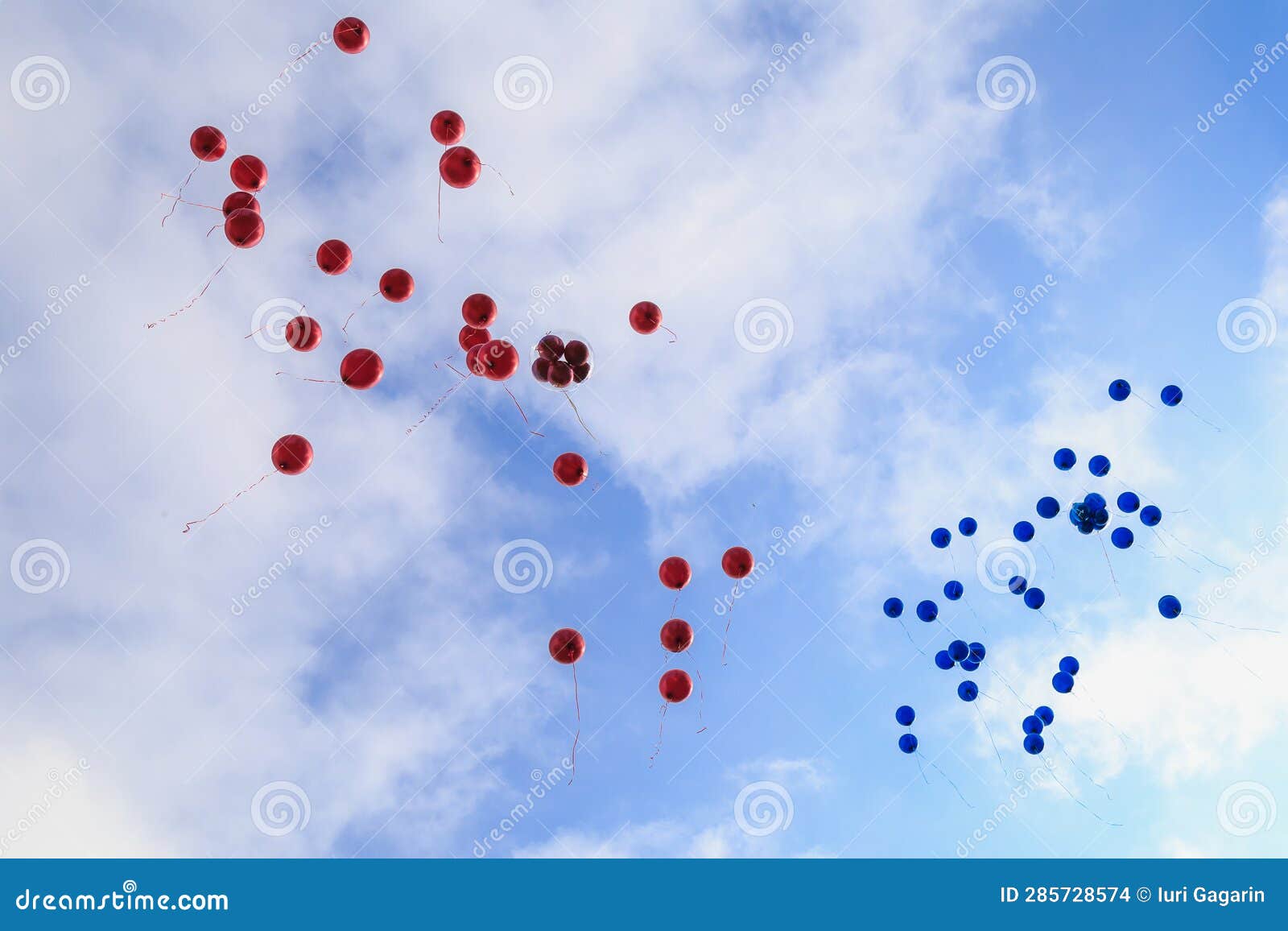 Balloons Released into the Sky on a Festive Day. Stock Photo - Image of ...