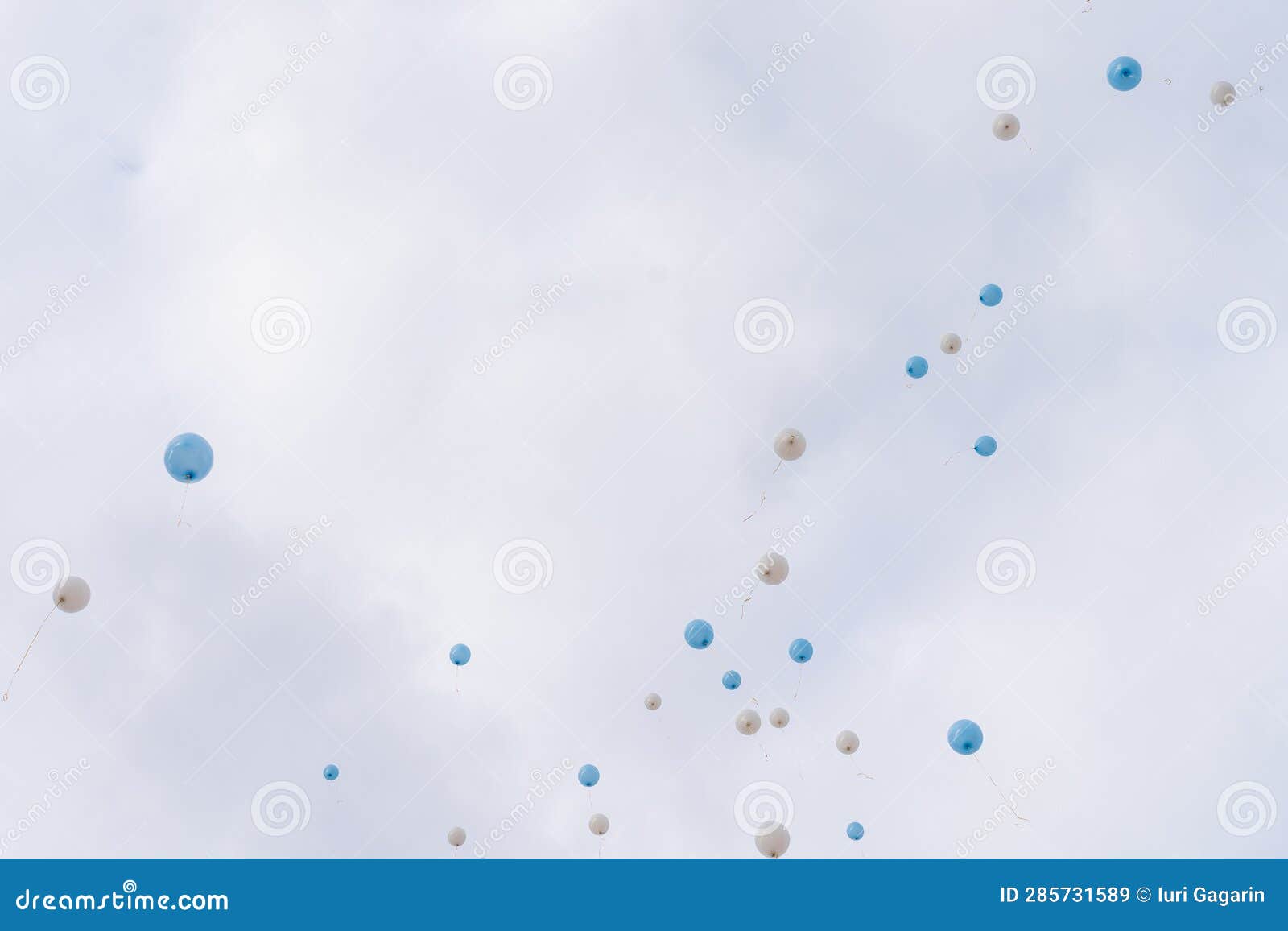 Balloons Released into the Sky on a Festive Day. Stock Image - Image of ...