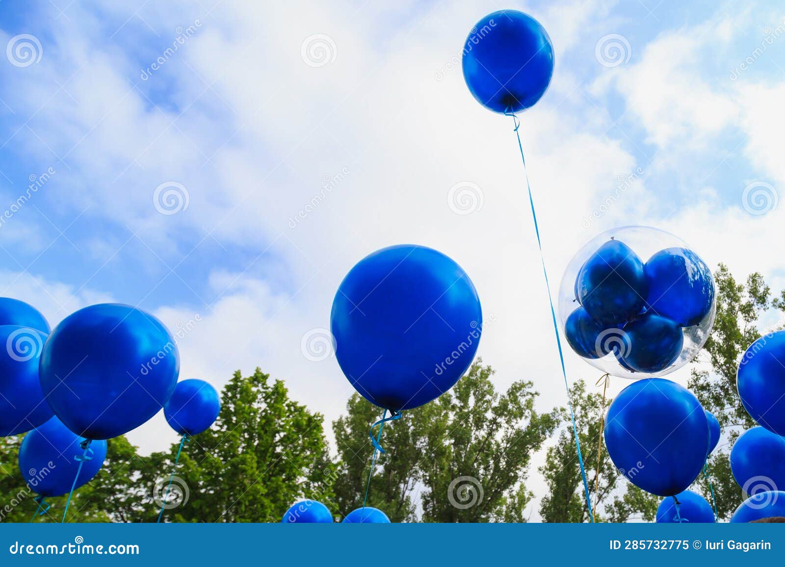 Balloons Released into the Sky on a Festive Day. Stock Image - Image of ...