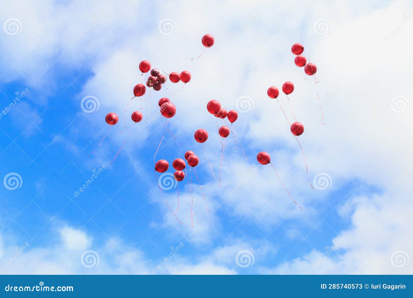 Balloons Released into the Sky on a Festive Day. Stock Image - Image of ...