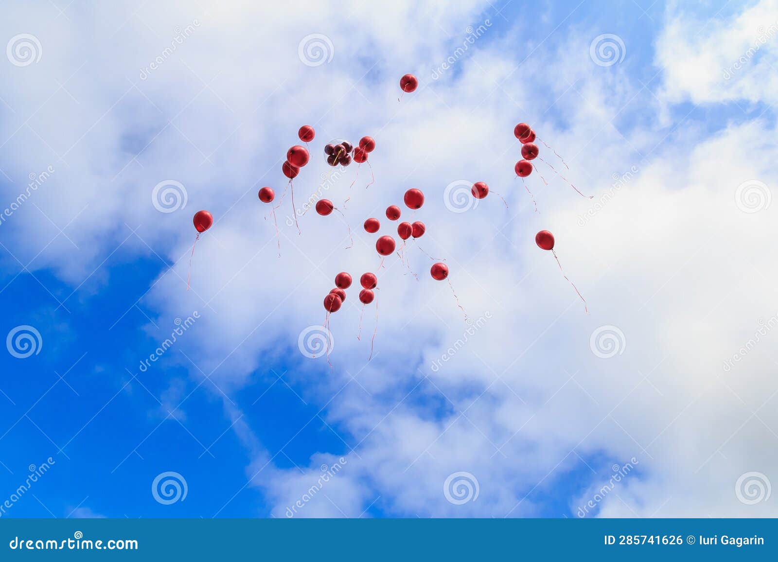 Balloons Released into the Sky on a Festive Day. Stock Photo - Image of ...