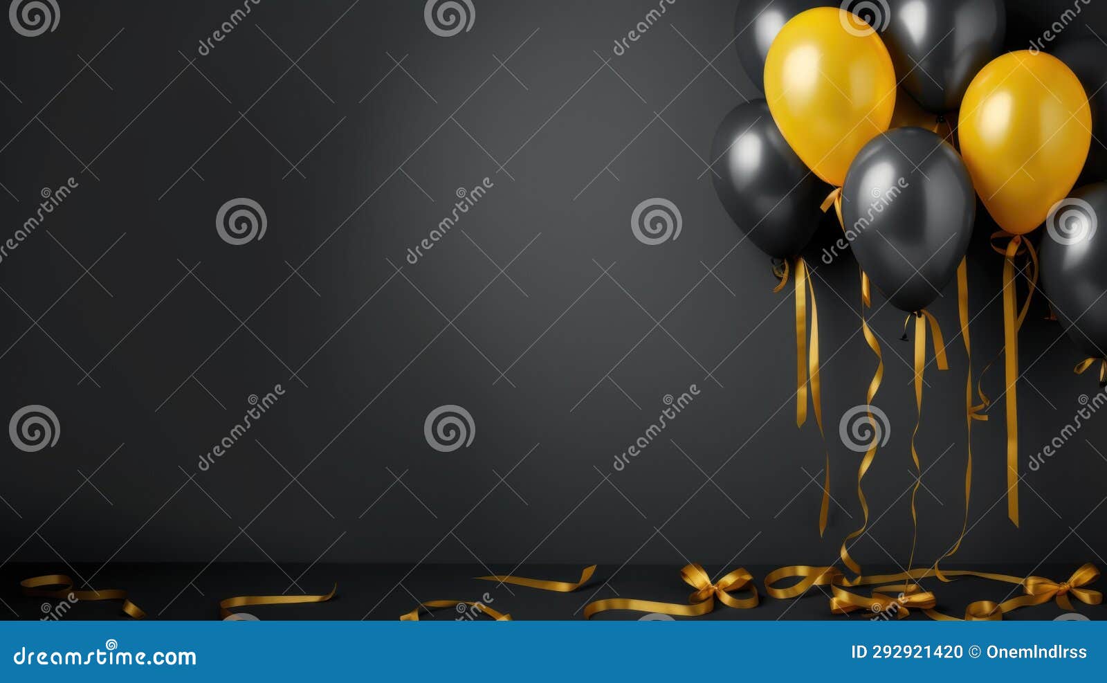 Balloons with Ribbons. Party Decor Stock Photo - Image of ribbon ...