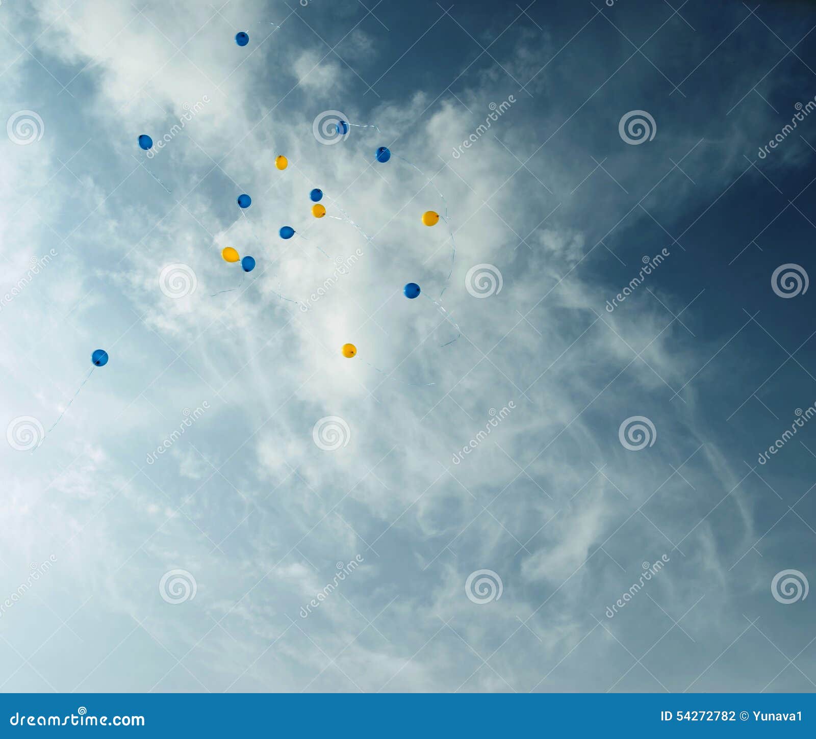 Balloons Rise into the Sky. Stock Photo - Image of balloon, abstract ...