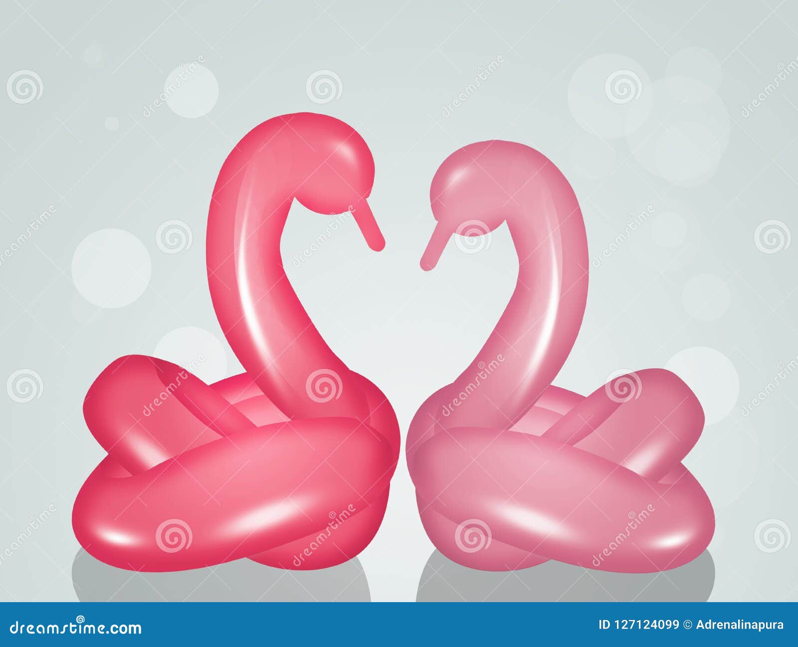 Balloons in the Shape of a Swan Stock Illustration - Illustration of ...