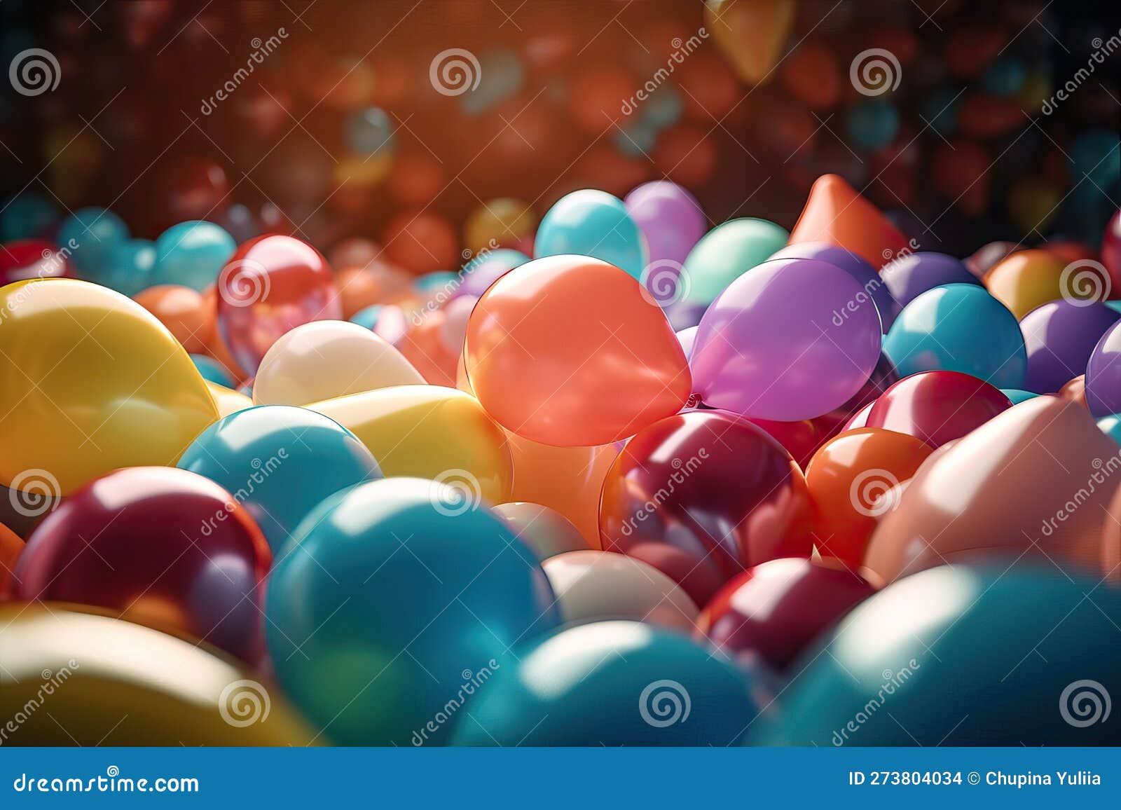 Balloons Shapes Background. AI Generated Stock Illustration ...