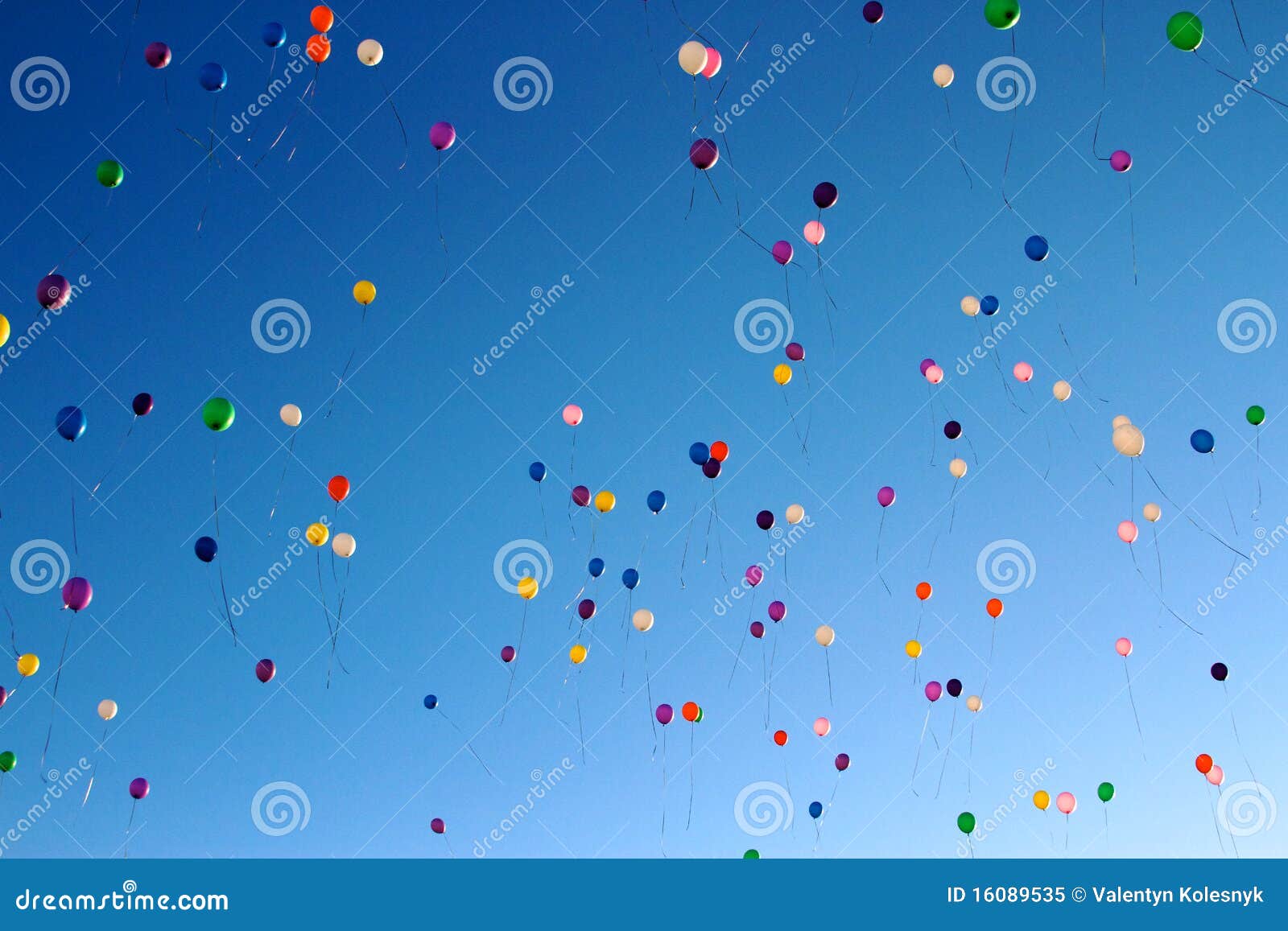 Balloons in the sky stock image. Image of decoration - 16089535