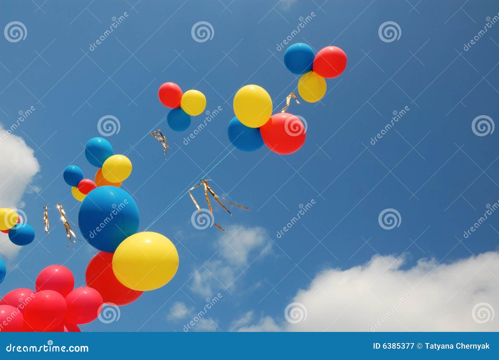 Balloons in the sky stock image. Image of celebration - 6385377