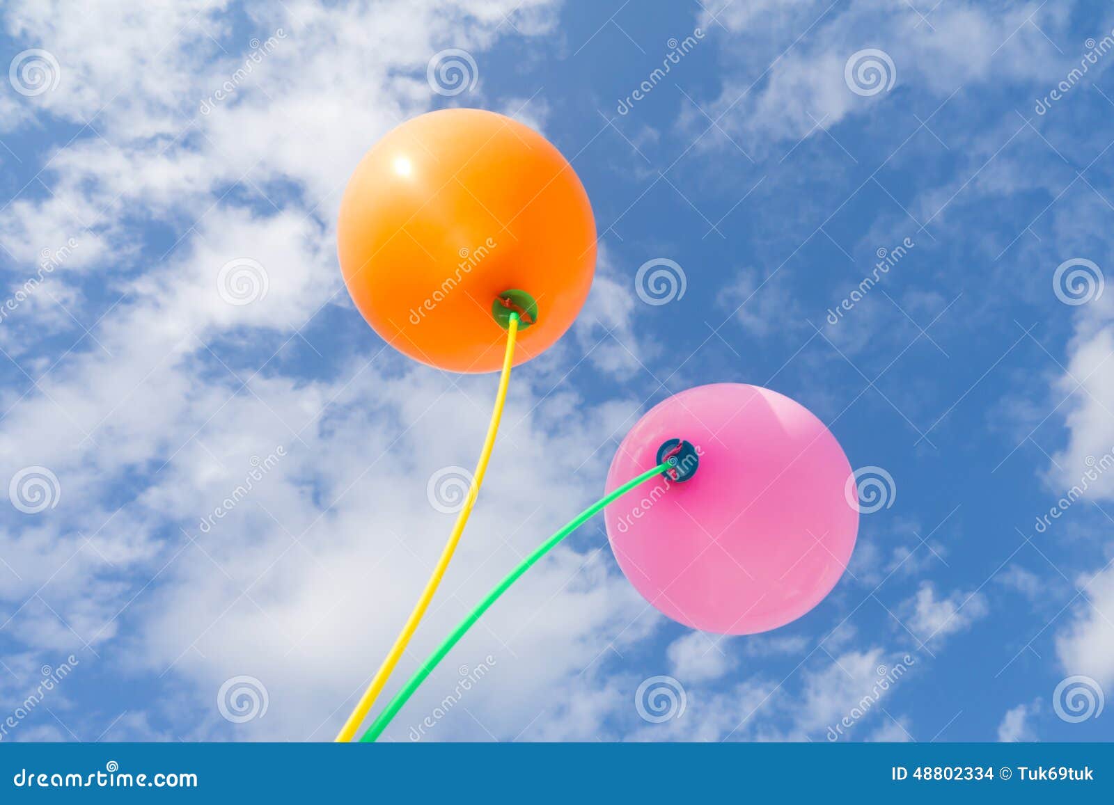Balloons in the sky stock photo. Image of levitation - 48802334
