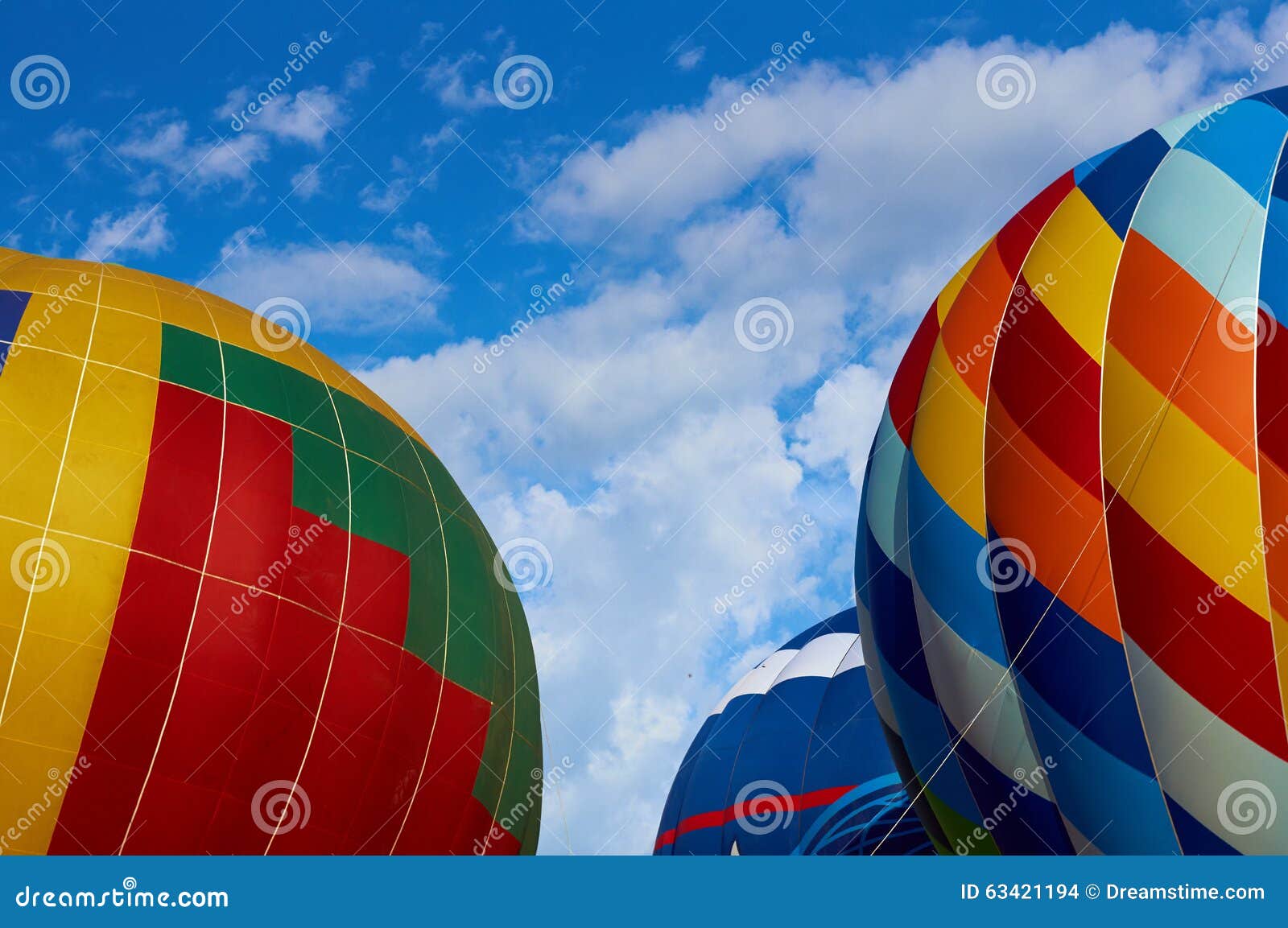 Balloons in the summer sky stock photo. Image of modern - 63421194